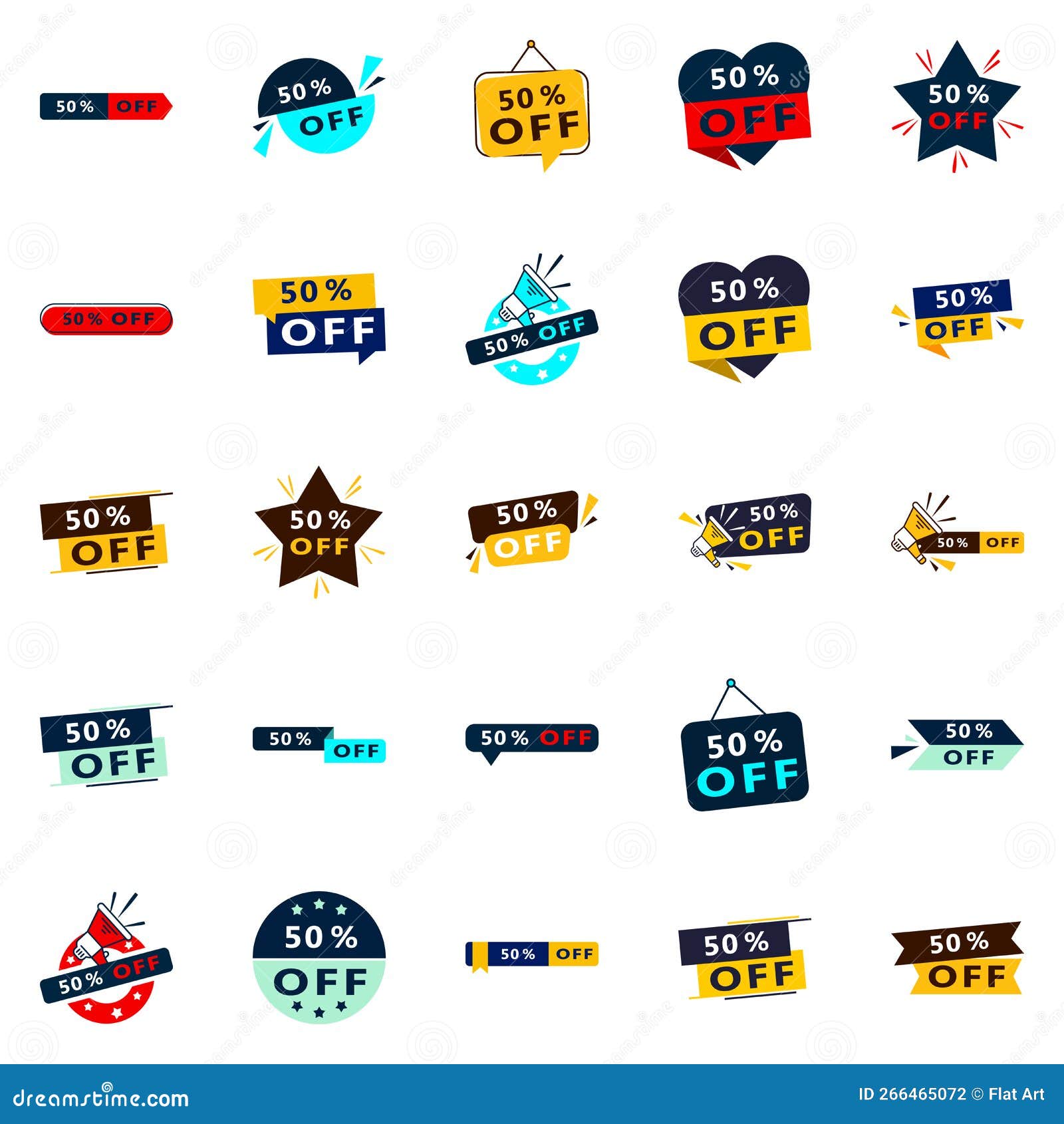 50 Discount Modern and Eye-catching Banner Templates Stock Vector ...