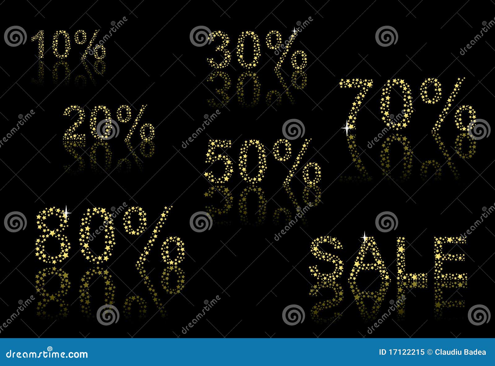 Discount numbers stock vector. Illustration of promotional - 17122215