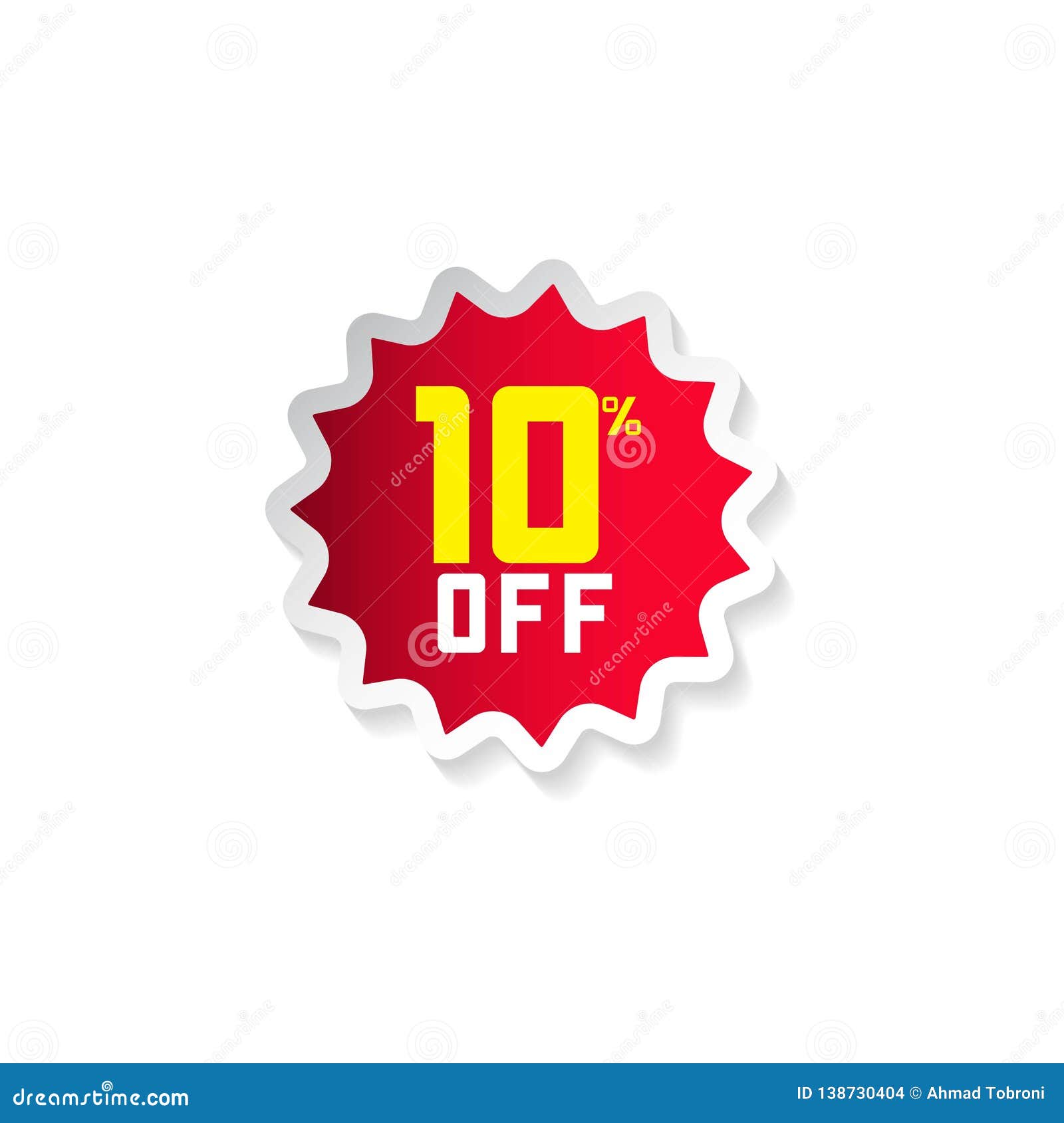 Discount 10 Off Vector Template Design Illustration Stock Vector ...