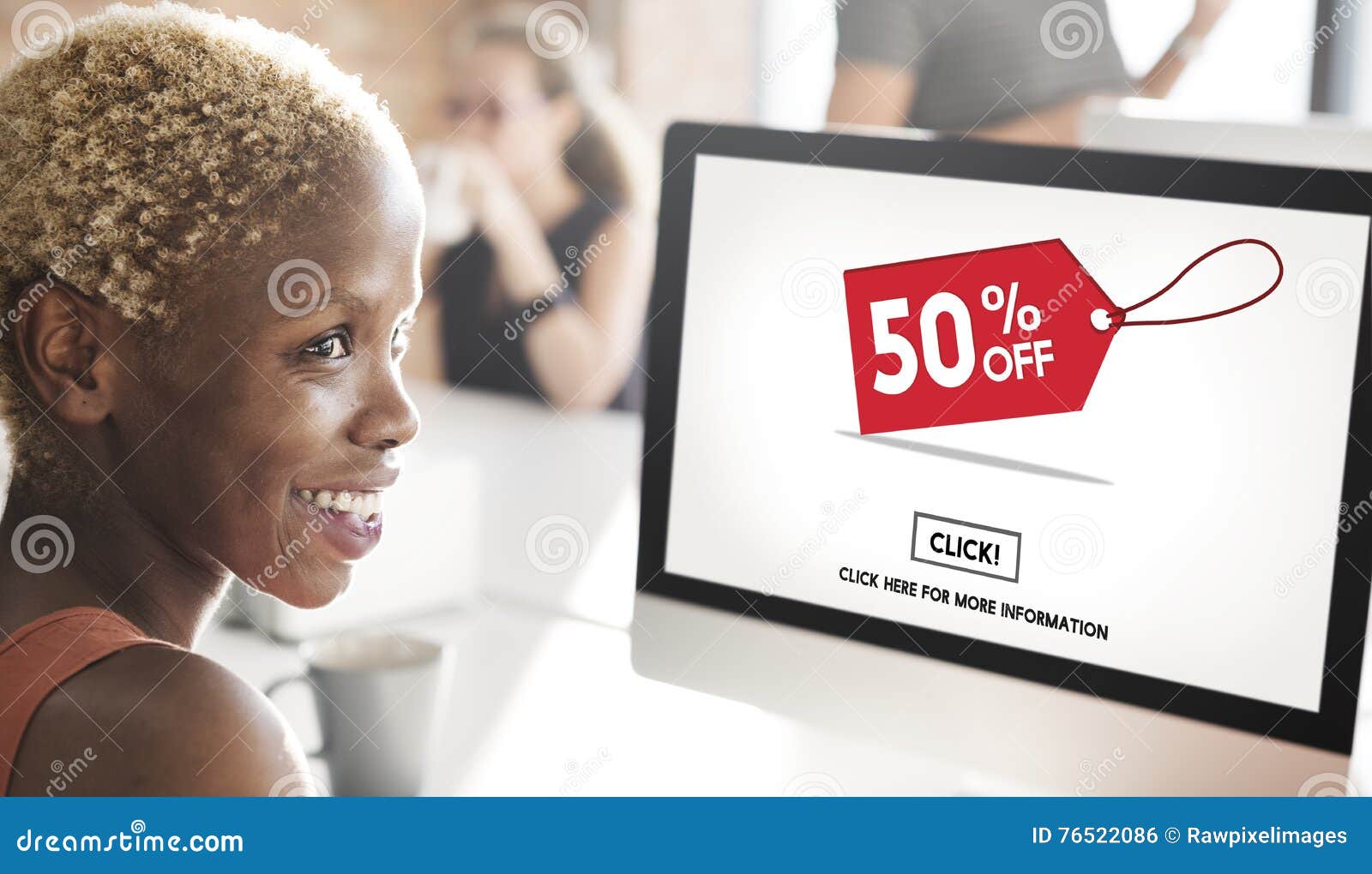 Discount Online Shopping Commercial Click Concept Stock Photo - Image ...