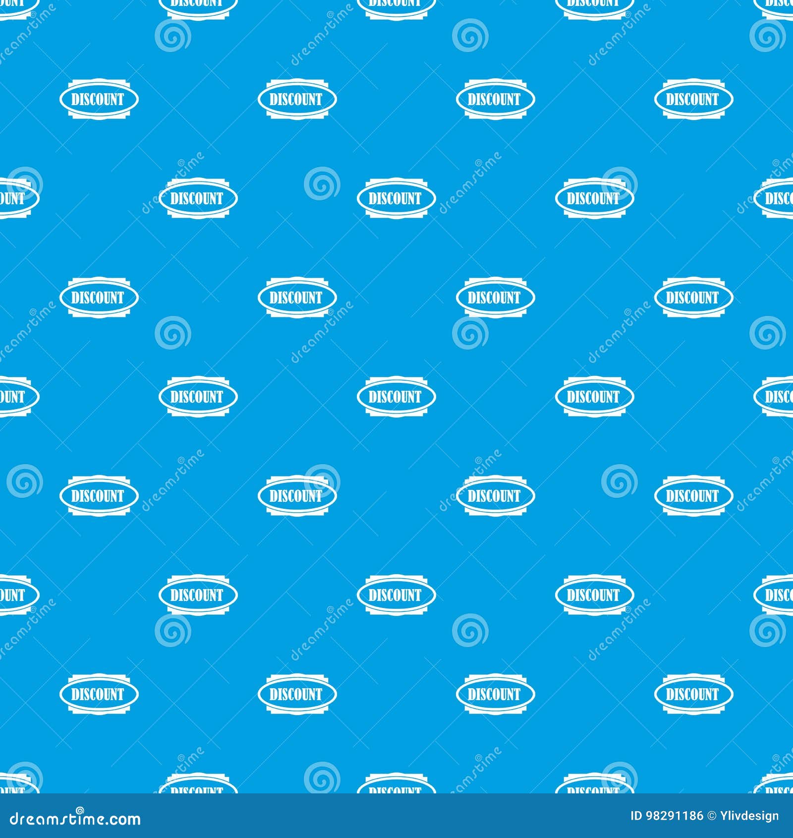 Discount Oval Label Pattern Seamless Blue Stock Vector - Illustration ...