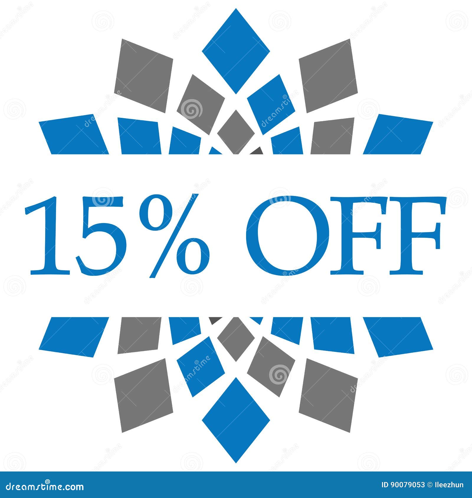 Discount 10 Percent Off Blue Grey Circular Stock Illustration ...