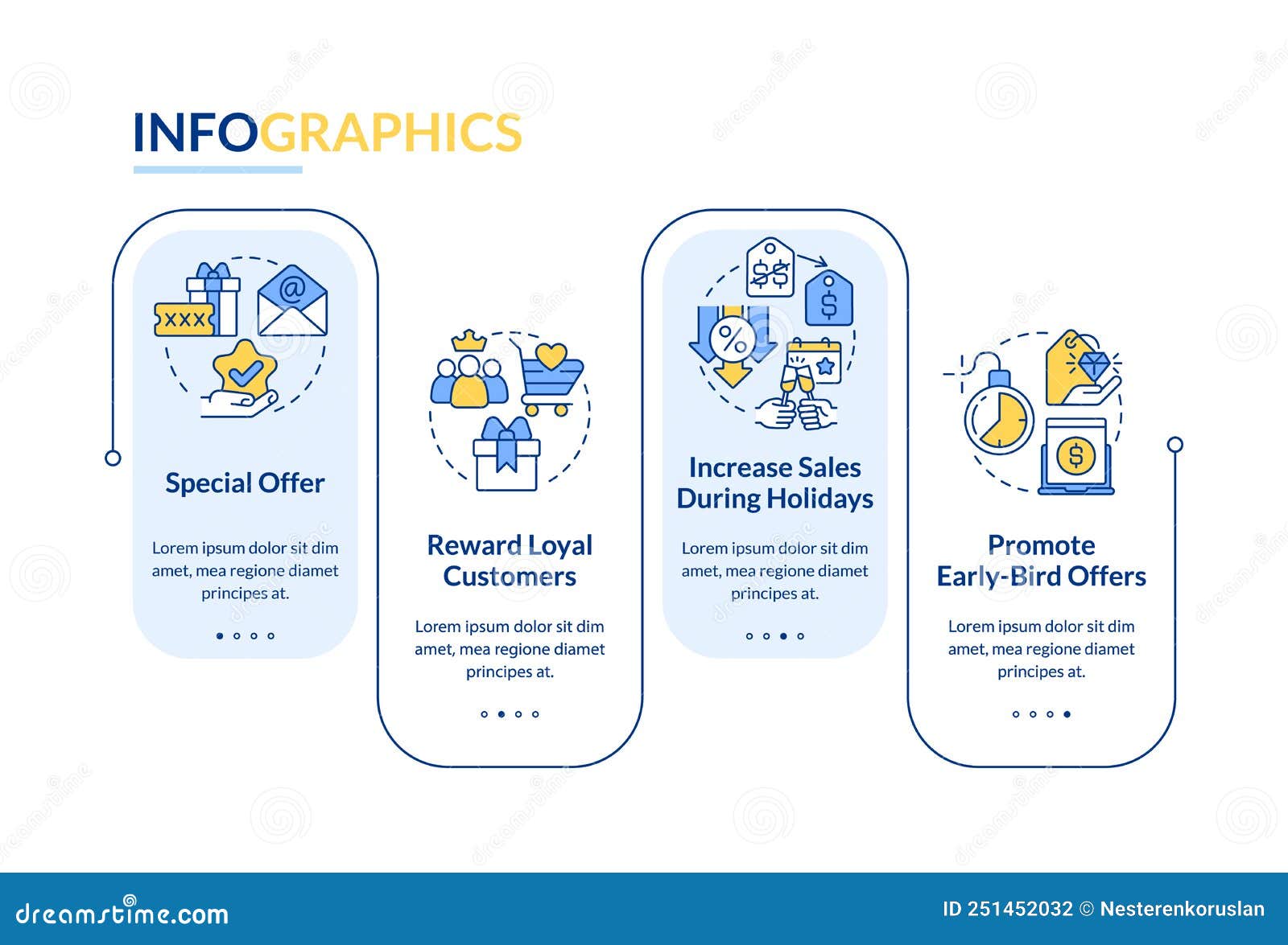 Discount Policy Rectangle Infographic Template Stock Vector ...