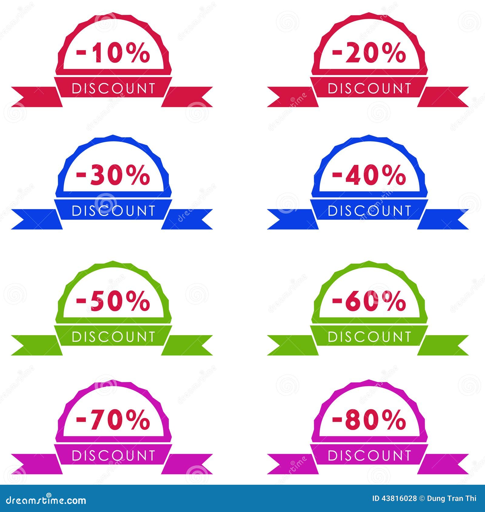 Discount price tag set stock vector. Illustration of gift - 43816028