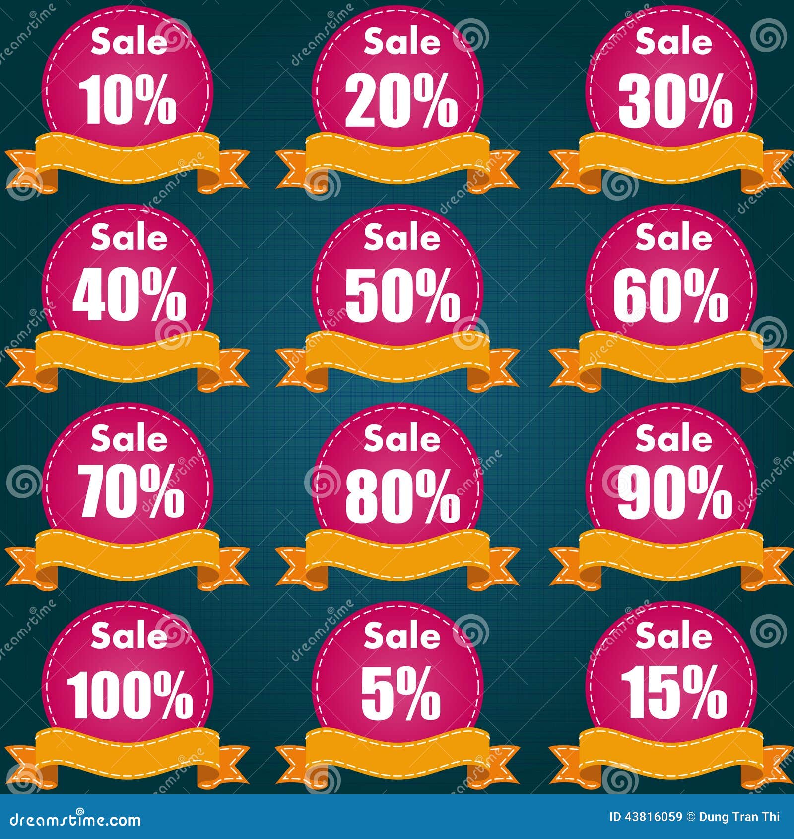 Discount price tag set stock vector. Illustration of business - 43816059