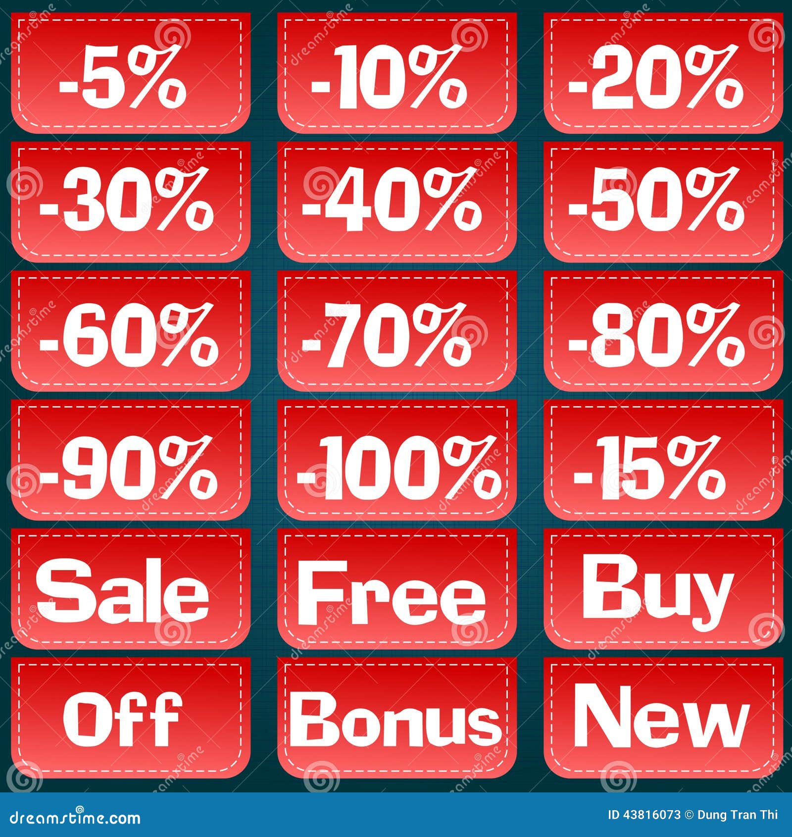 Discount price tag set stock vector. Illustration of promotion - 43816073