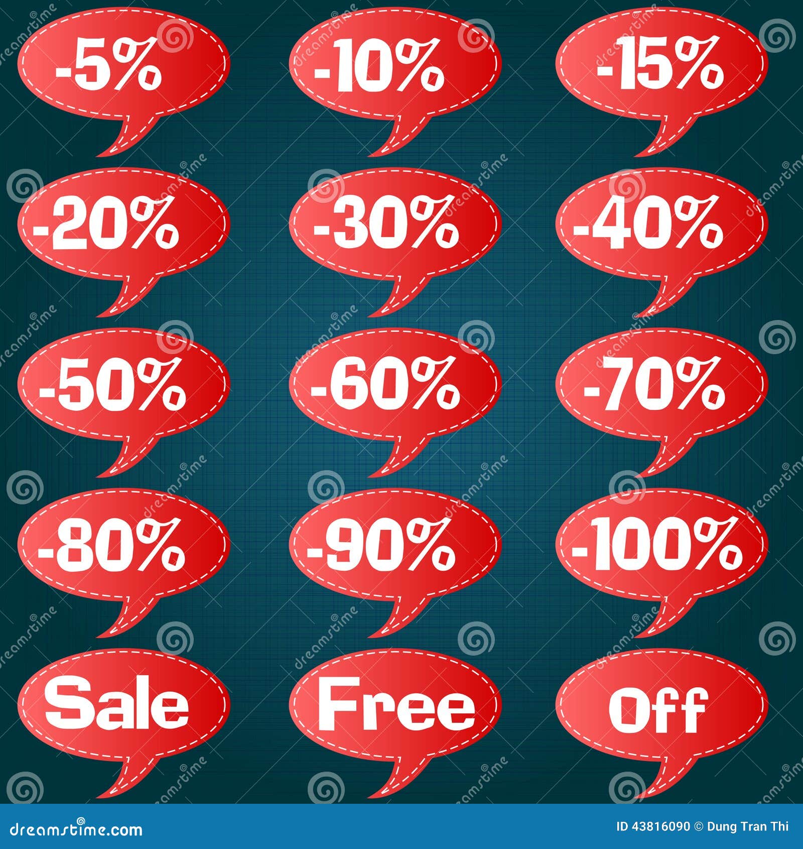 Discount price tag set stock vector. Illustration of design - 43816090