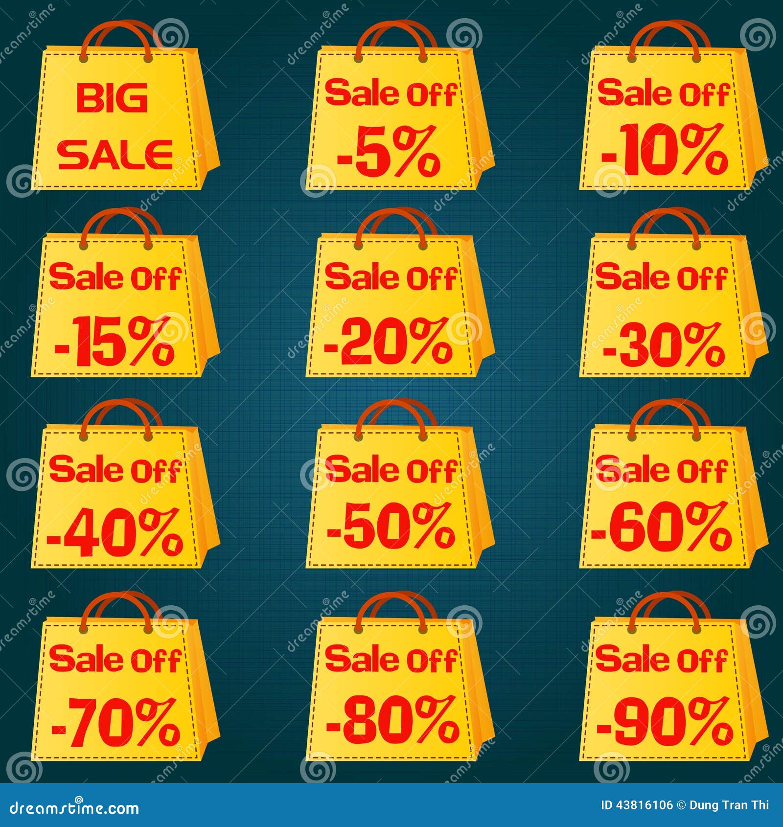 Discount price tag set stock vector. Illustration of list - 43816106