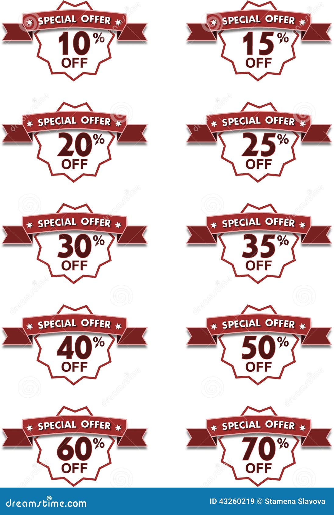 Discount Price Tags in Vector Format Stock Illustration - Illustration ...