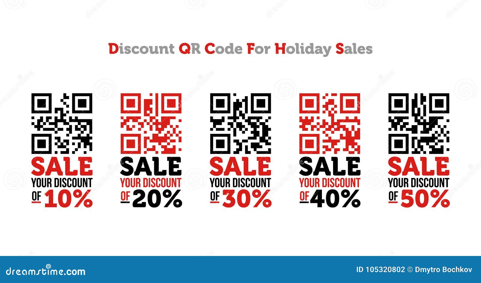 Discount QR Code for Holiday Sales Stock Illustration - Illustration of ...