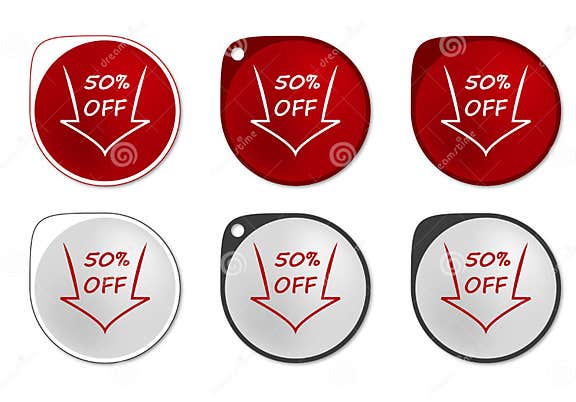 Discount round sticker stock vector. Illustration of business - 23294420