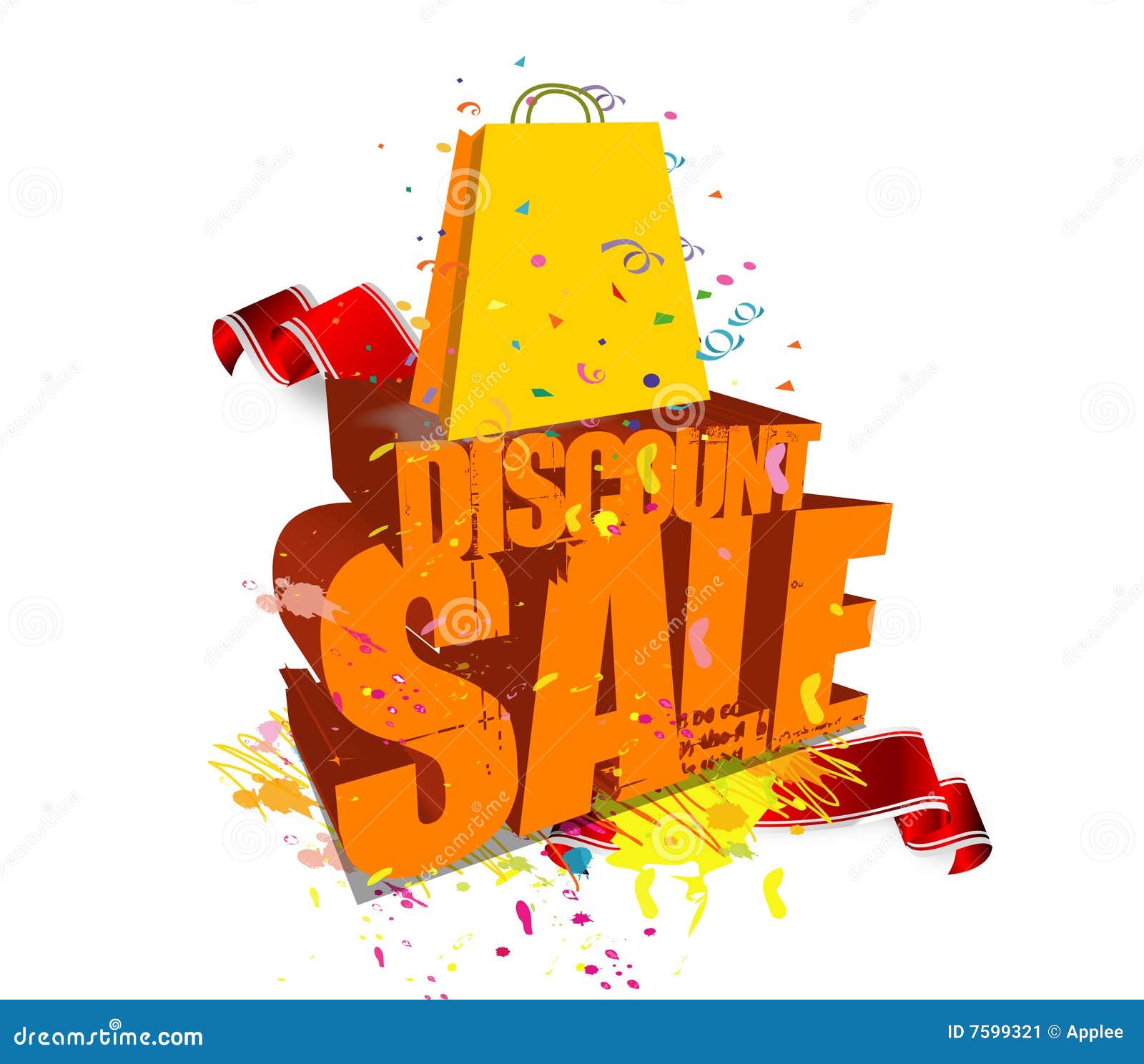 Discount Sale stock vector. Illustration of labels, isolated - 7599321