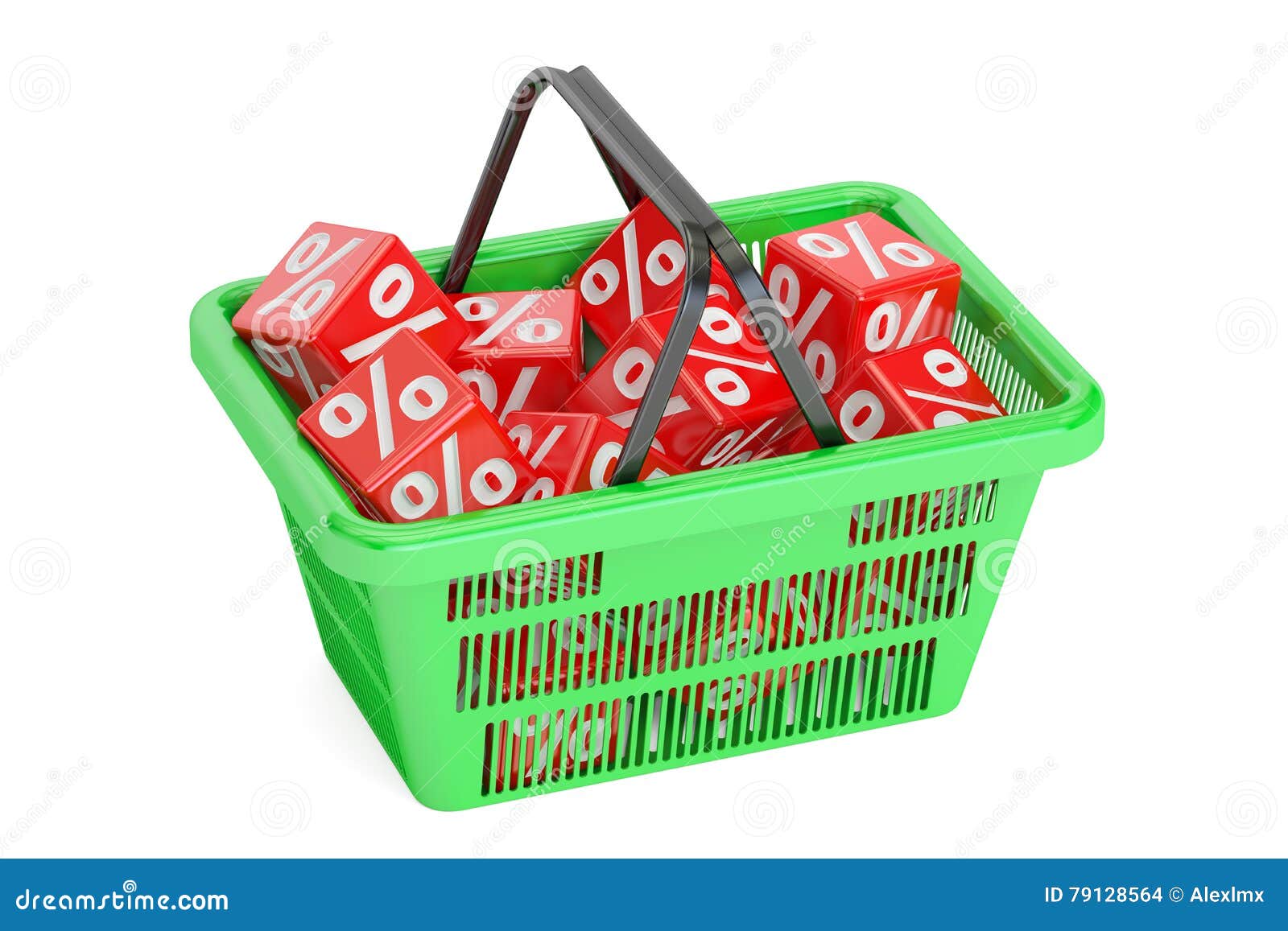 Discount and Sale Concept, 3D Rendering Isolated on White Background ...