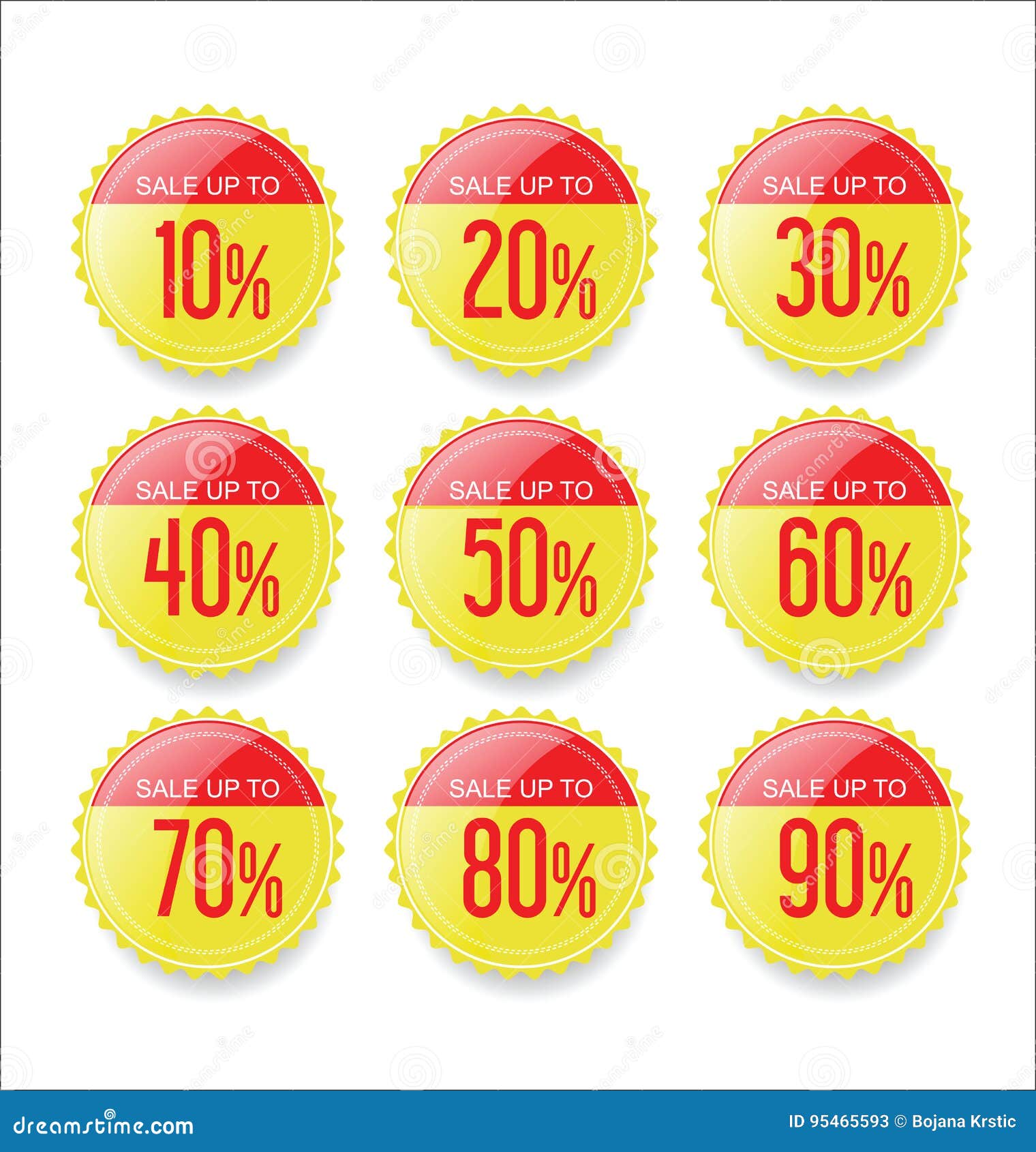 Discount Sale Stickers Collection Stock Illustration - Illustration of ...