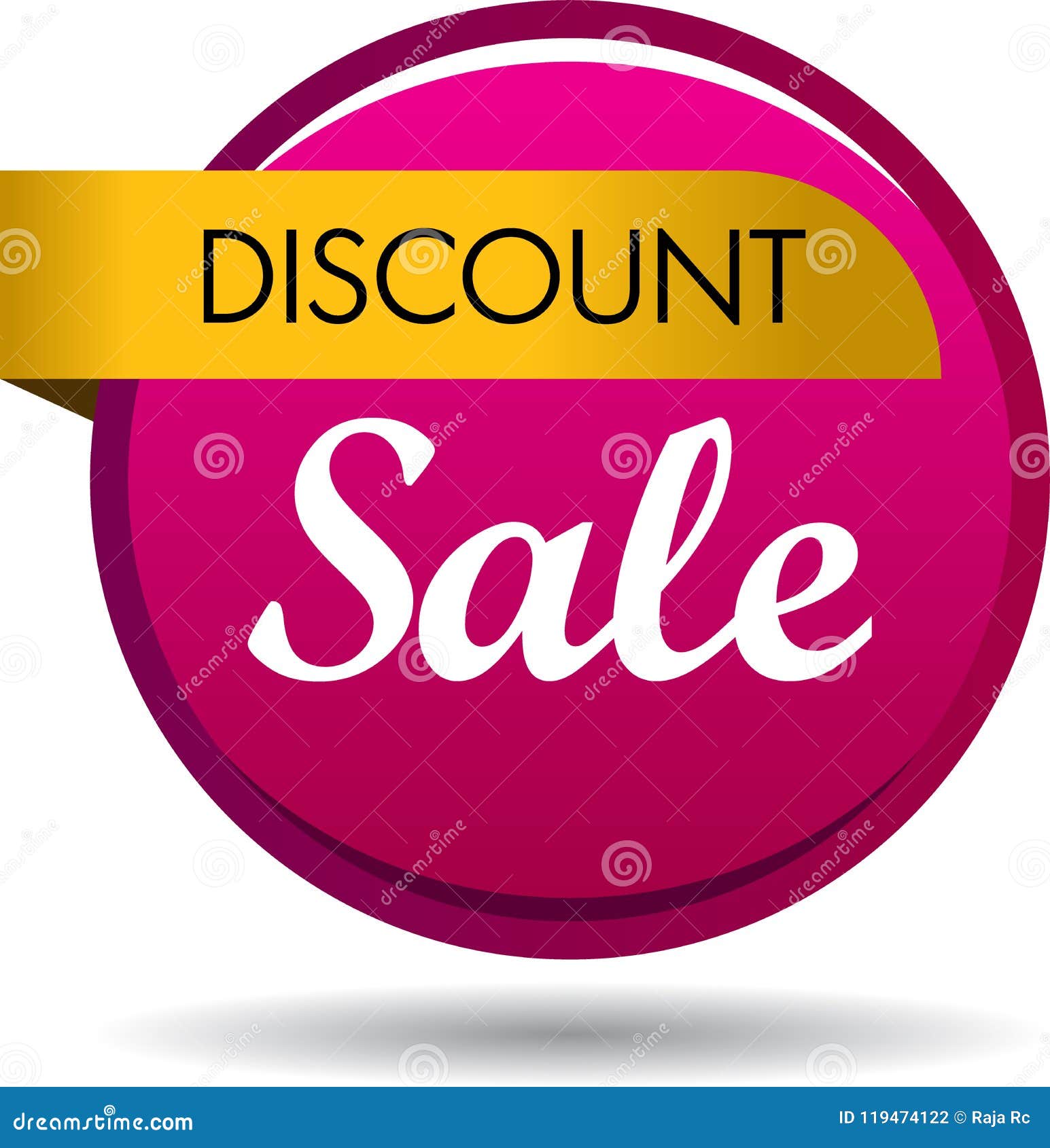 Discount Sale Web Button Icon Stock Vector - Illustration of clip ...