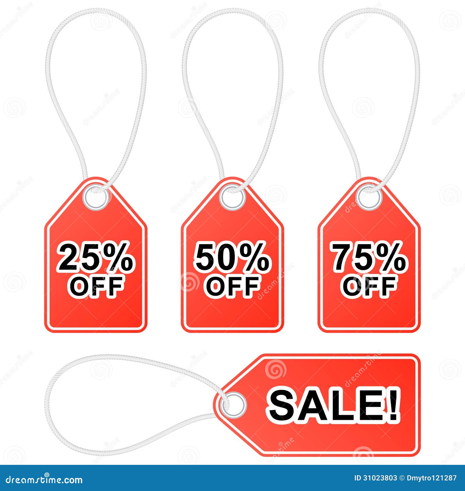 Discount shopping tags. stock vector. Illustration of design - 31023803