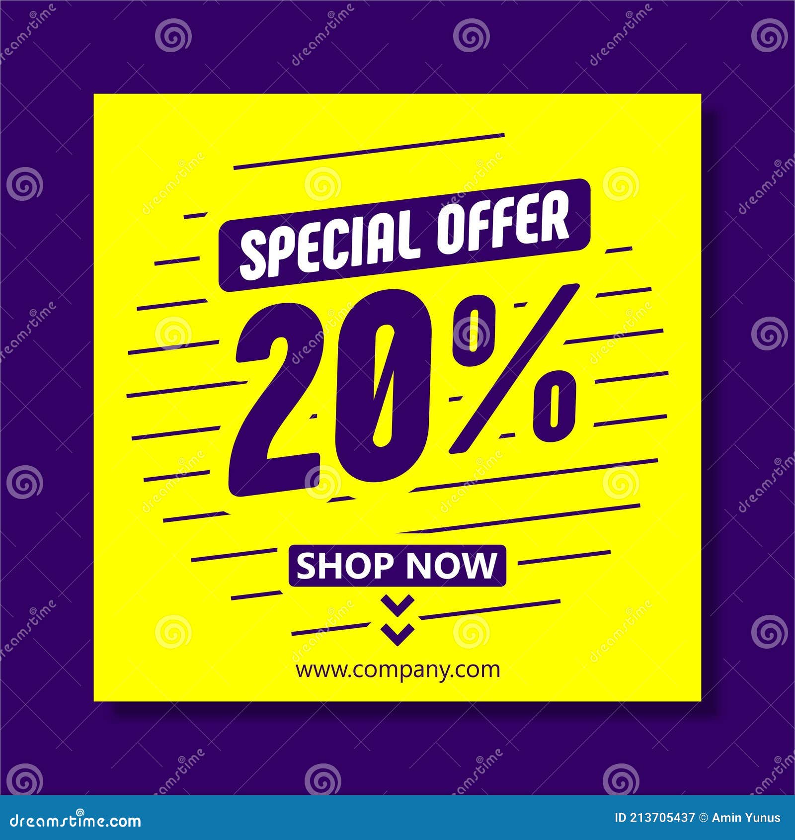20 Discount Social Media Posts Template Free Vector Stock Vector ...