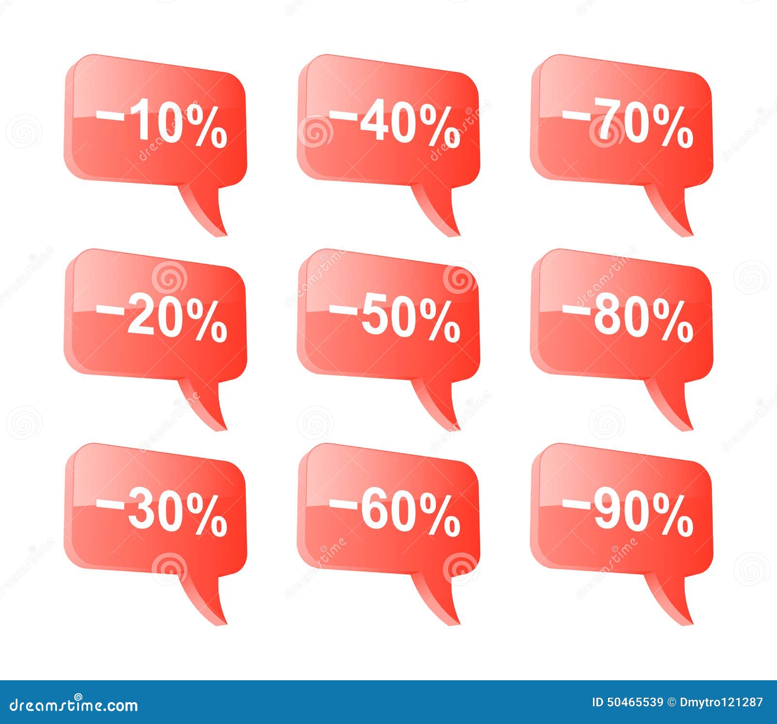 Discount speech bubbles. stock vector. Illustration of bubbles - 50465539