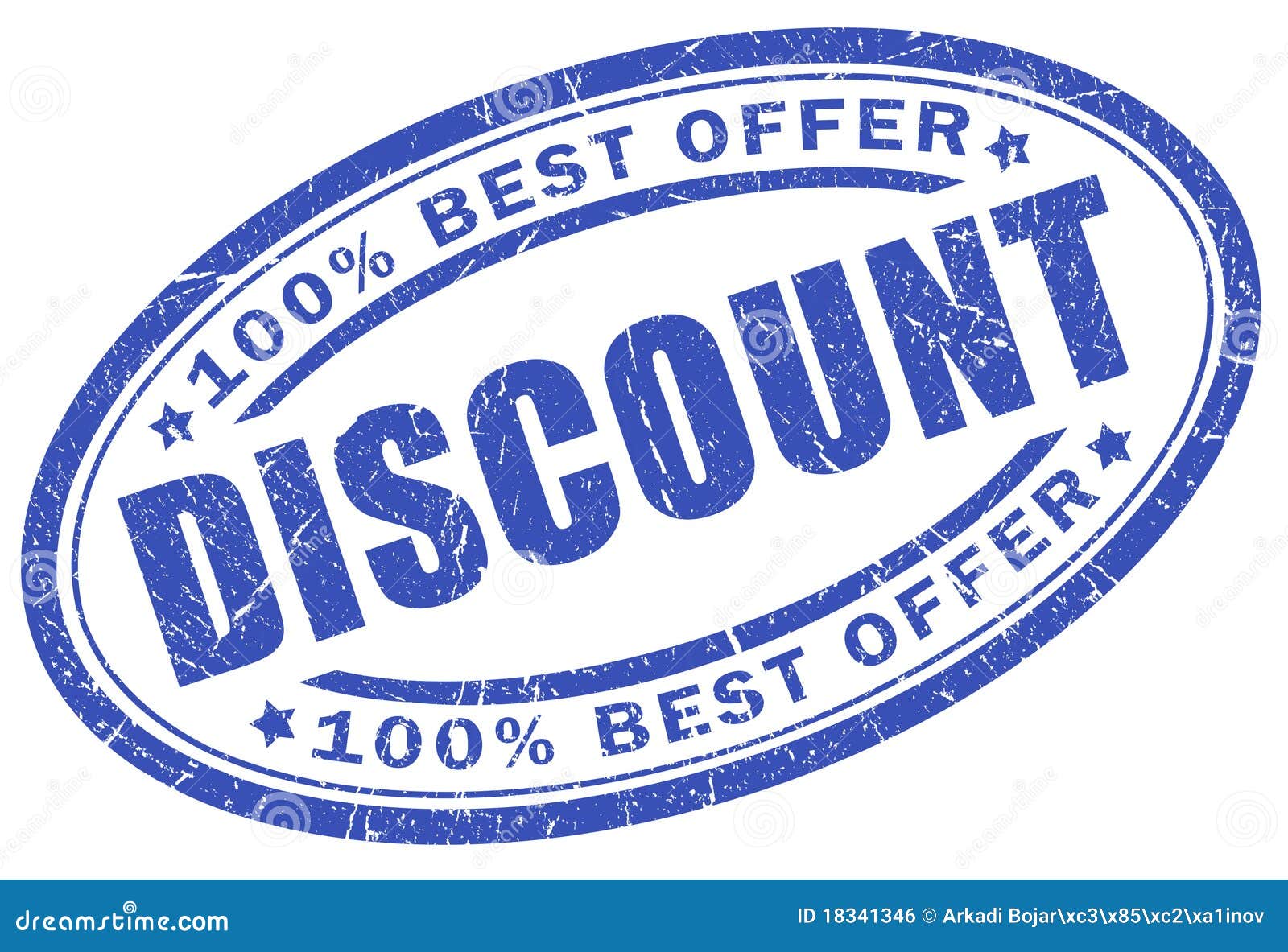 Discount stamp stock illustration. Illustration of label - 18341346