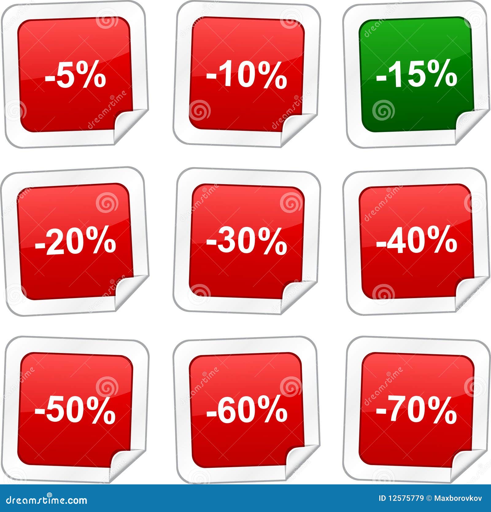 Discount stickers. stock vector. Illustration of shadow - 12575779