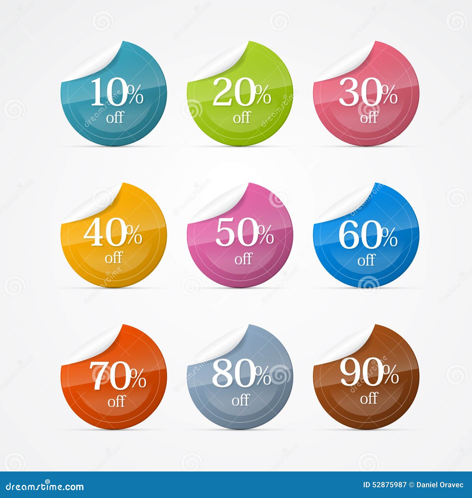 Discount Stickers, Labels stock vector. Illustration of market - 52875987