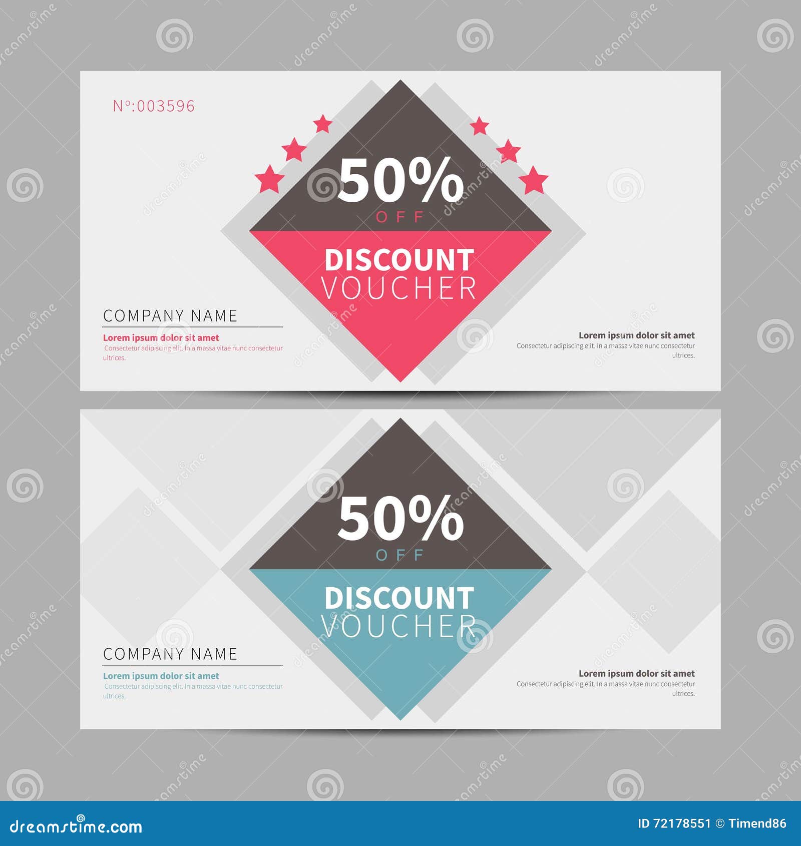 Discount Voucher, Coupon Template Stock Vector - Illustration of ...