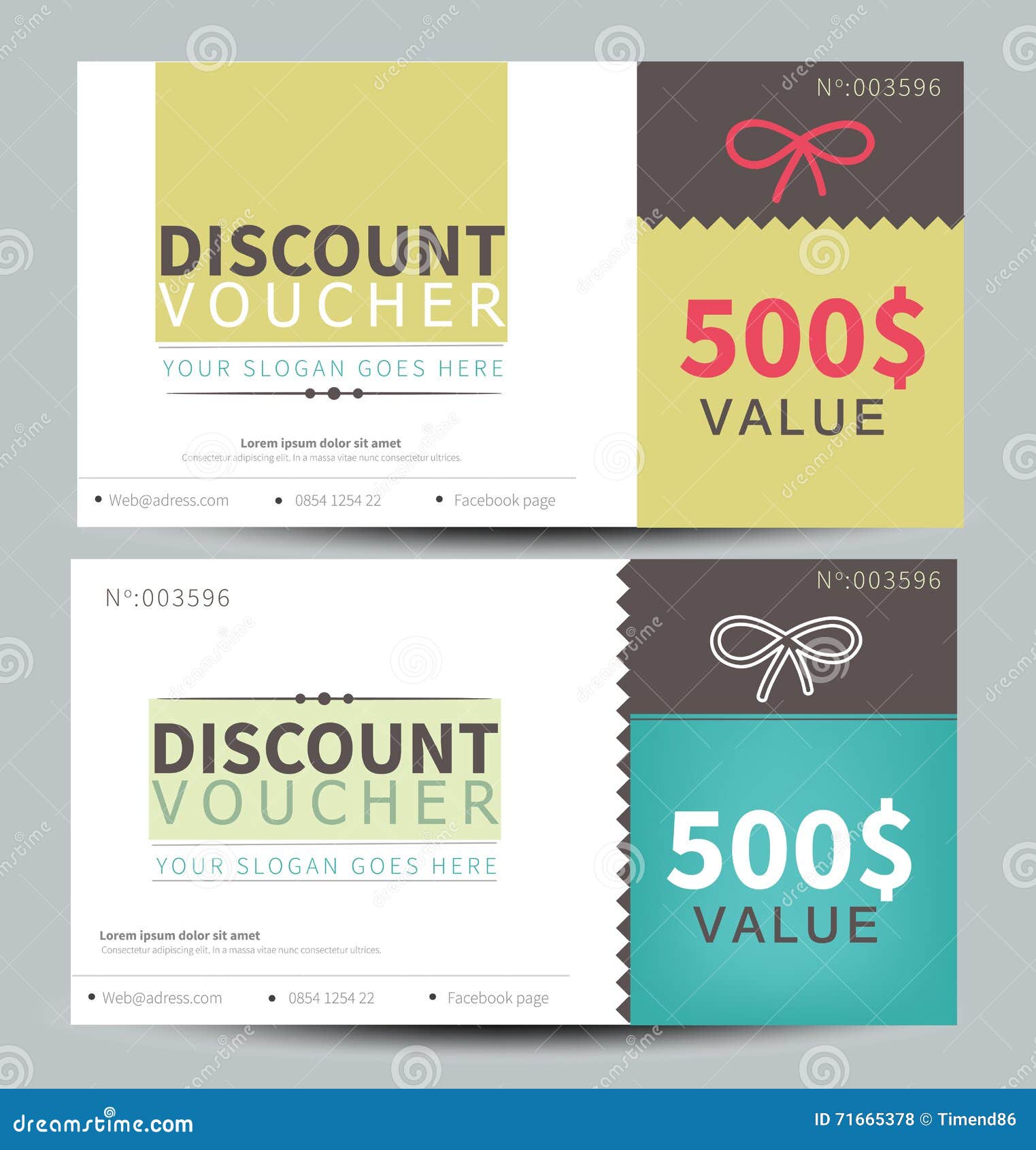 Discount voucher template stock vector. Illustration of layout - 71665378