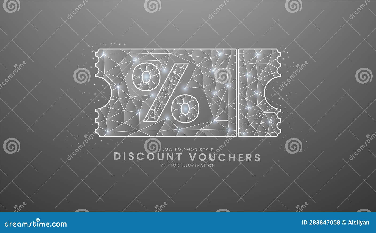 Discount Vouchers. Gift Voucher with Coupon Code Concept, Modern ...