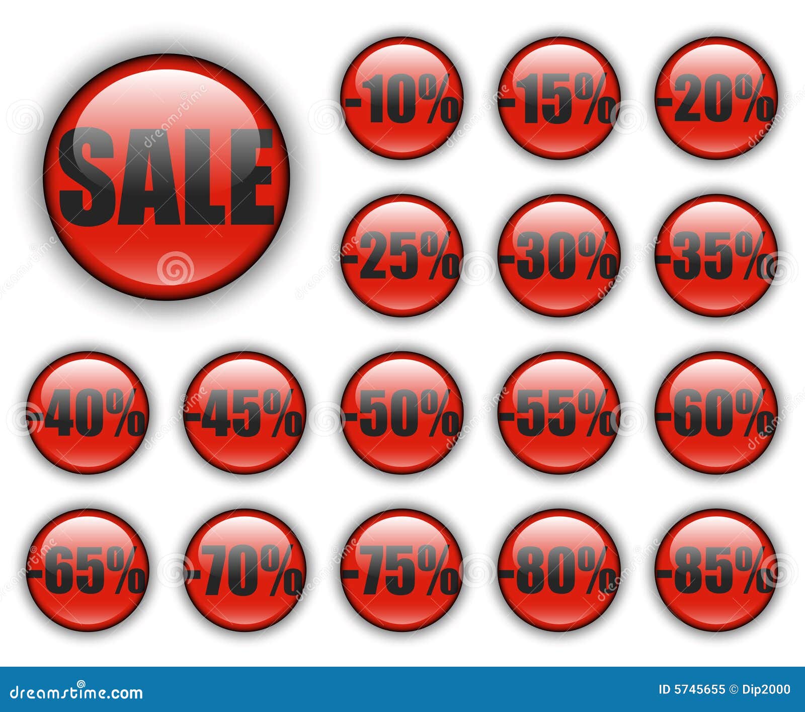 Discount web buttons stock vector. Illustration of circle - 5745655