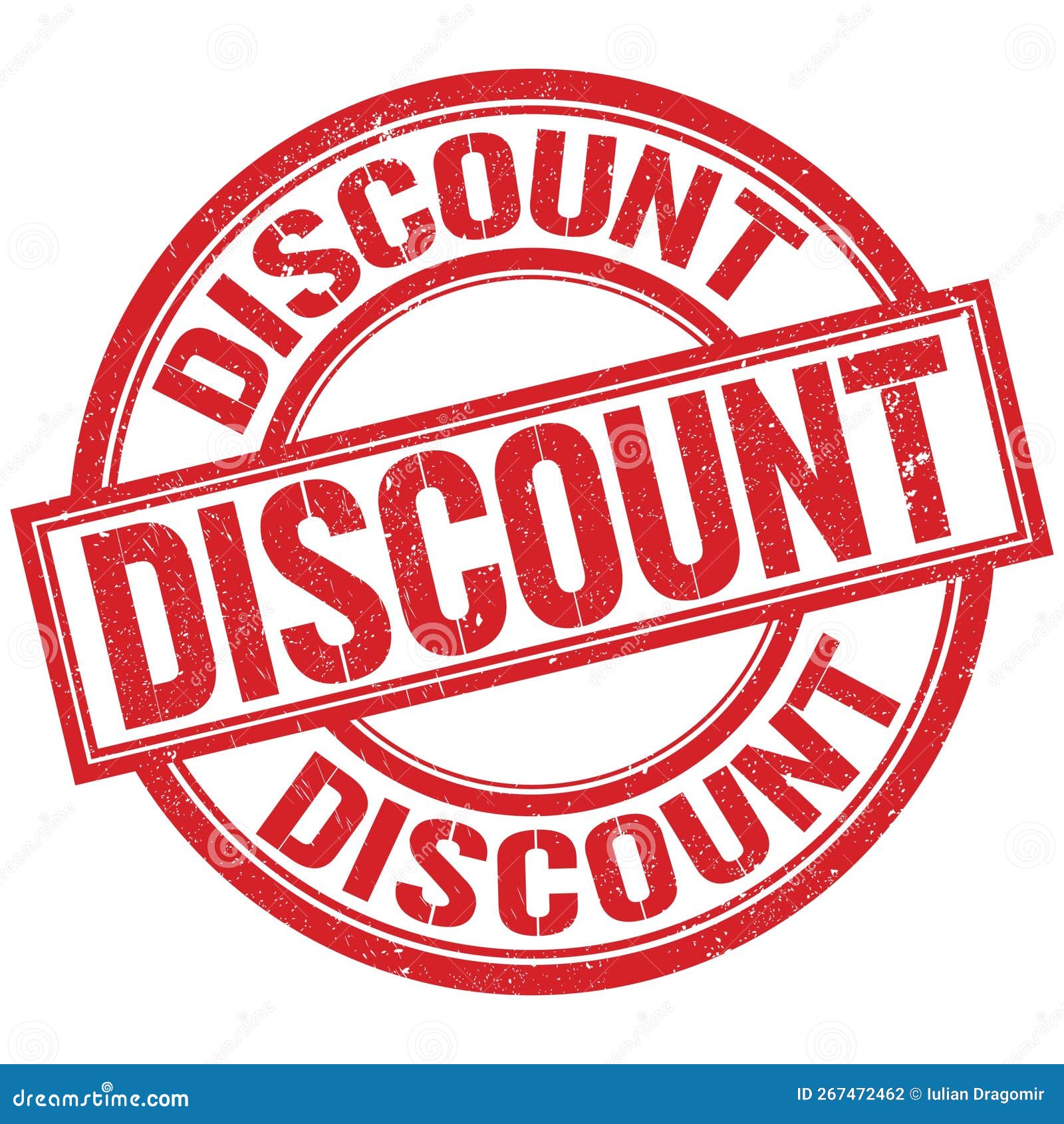 DISCOUNT Written Word on Red Stamp Sign Stock Illustration ...