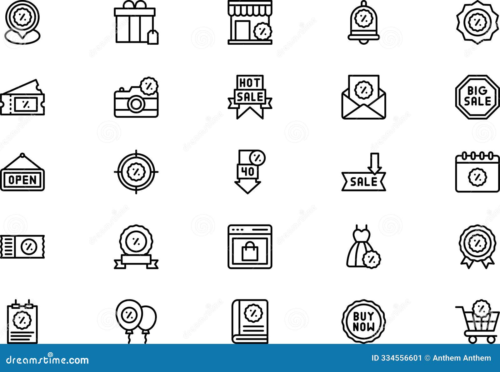 Discounts and Offers Icons Collection is a Vector Illustration with ...