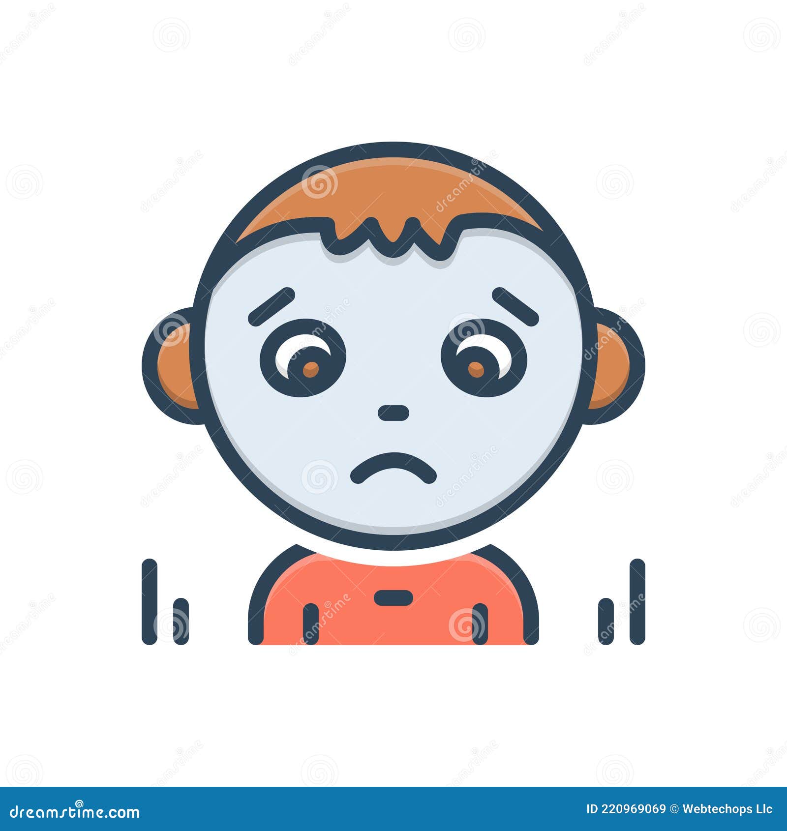 Color Illustration Icon for Discourage, Dishearten and Deject Stock ...