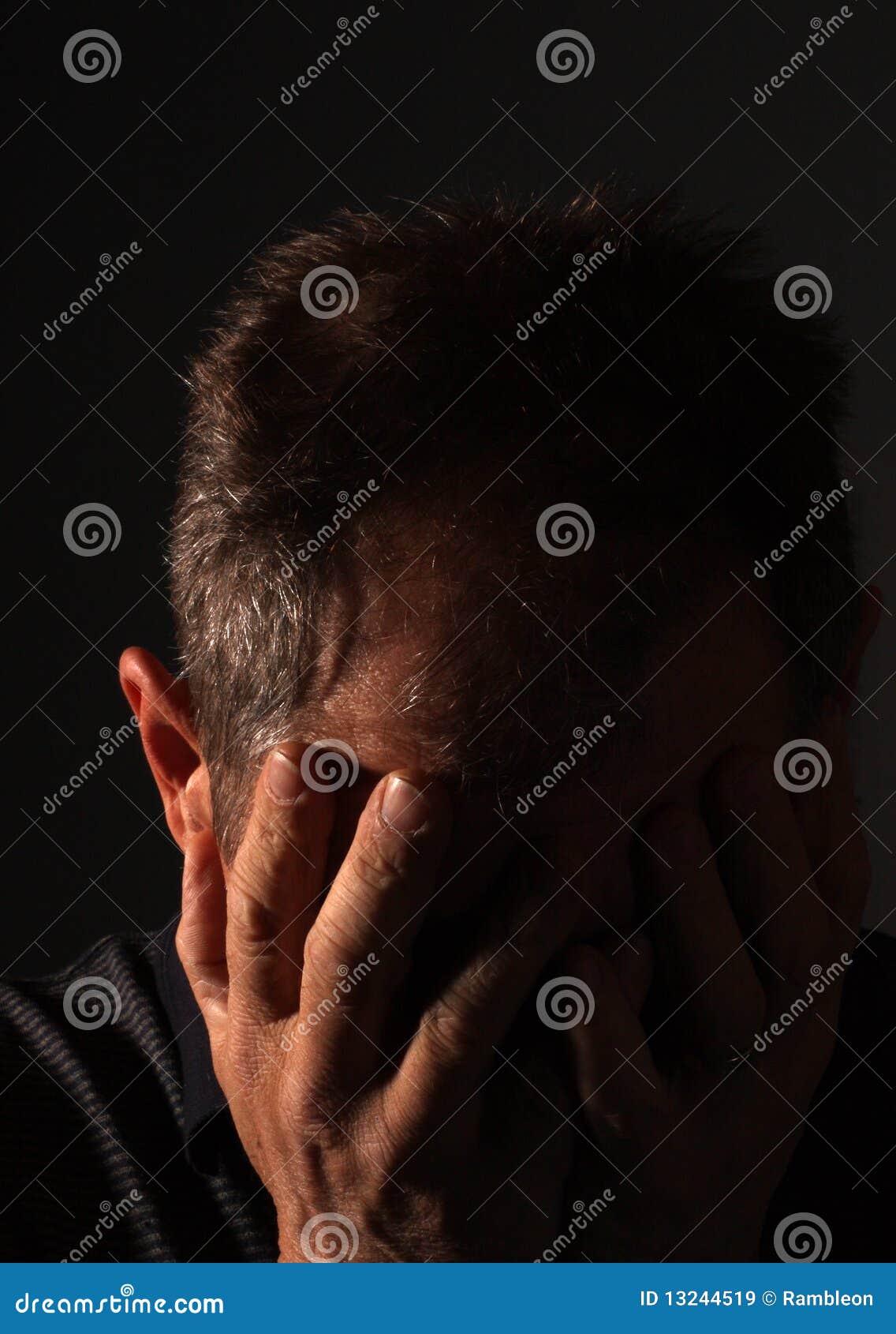Discouraged stock image. Image of head, failure, pain - 13244519