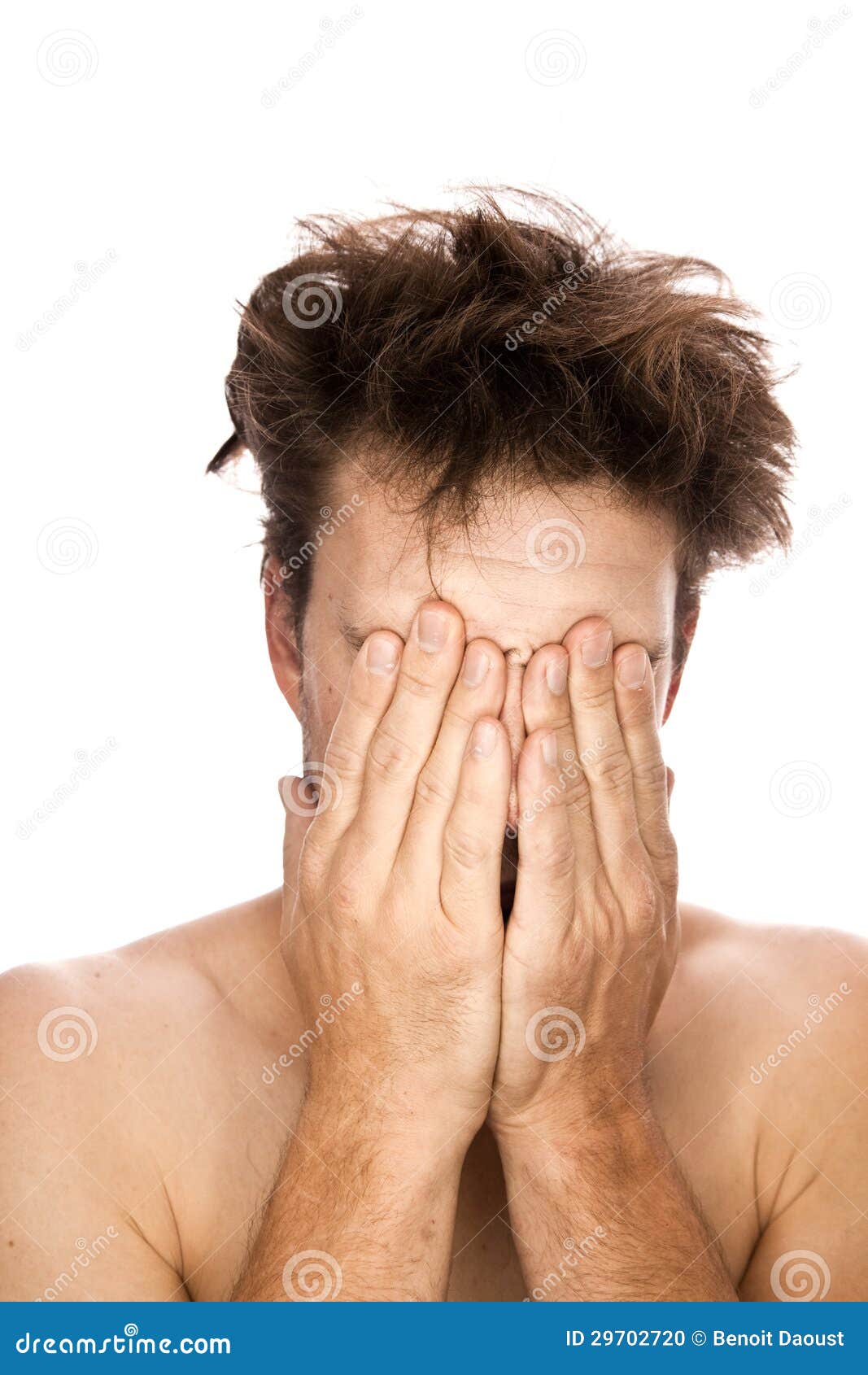 Discouragement - Caucasian Man Stock Photo - Image of loneliness, naked ...