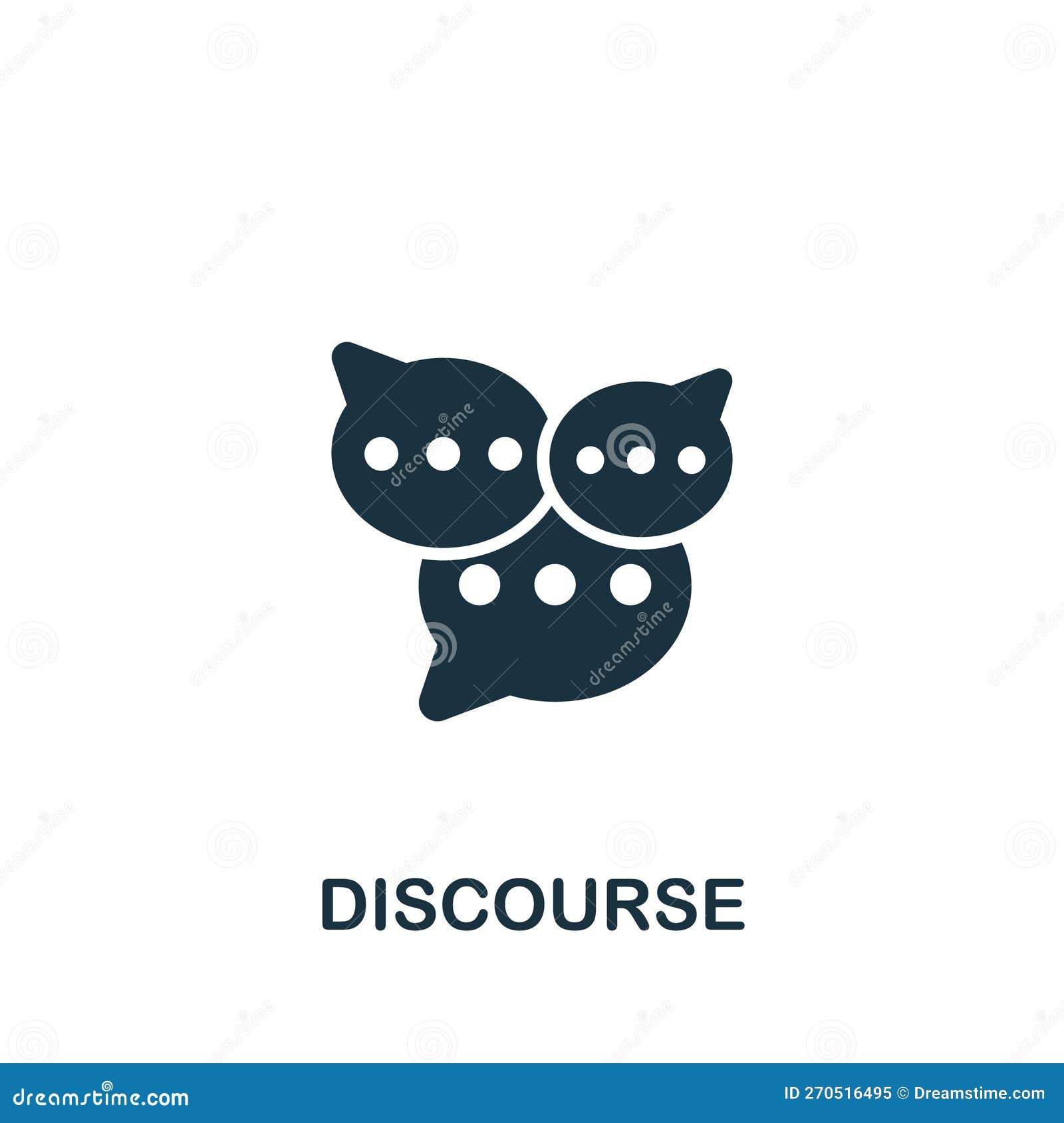 Discourse Icon. Monochrome Simple Sign from Speech Collection Stock ...