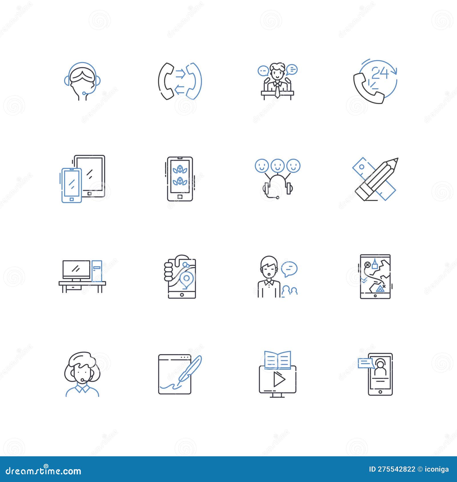 Discourse Line Icons Collection Conversation Dialogue Debate