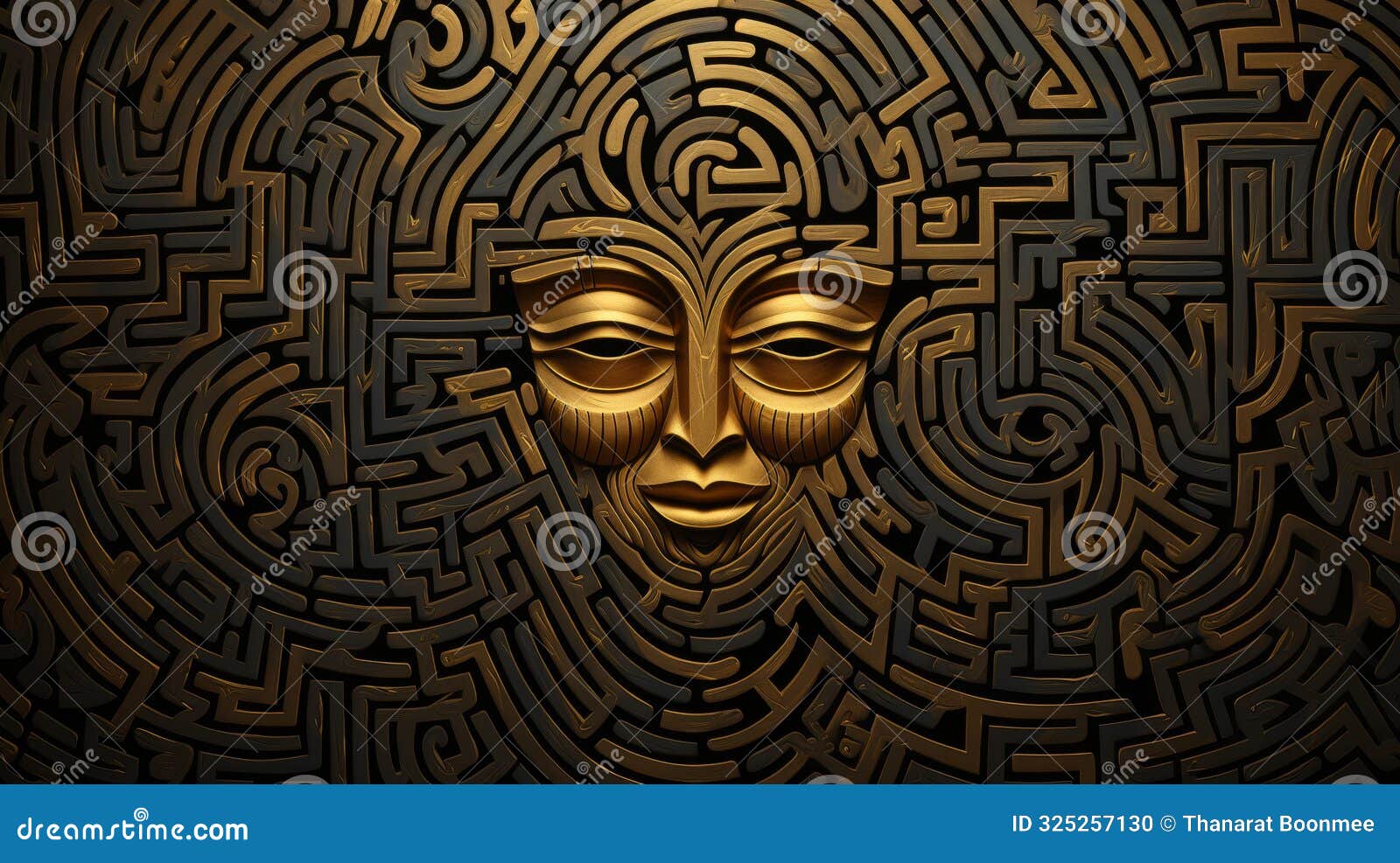 Discover an Abstract Labyrinth Design with Flat Texture and Twisting ...