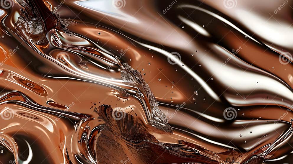 Colorful Liquid Chrome Abstract Art Generative AI Stock Illustration ...