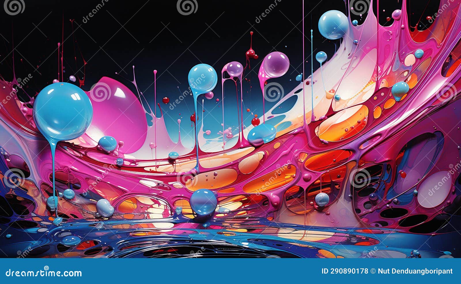 Gravity S Dance: a Drip Painting Unleashing Unpredictable Shapes Stock ...