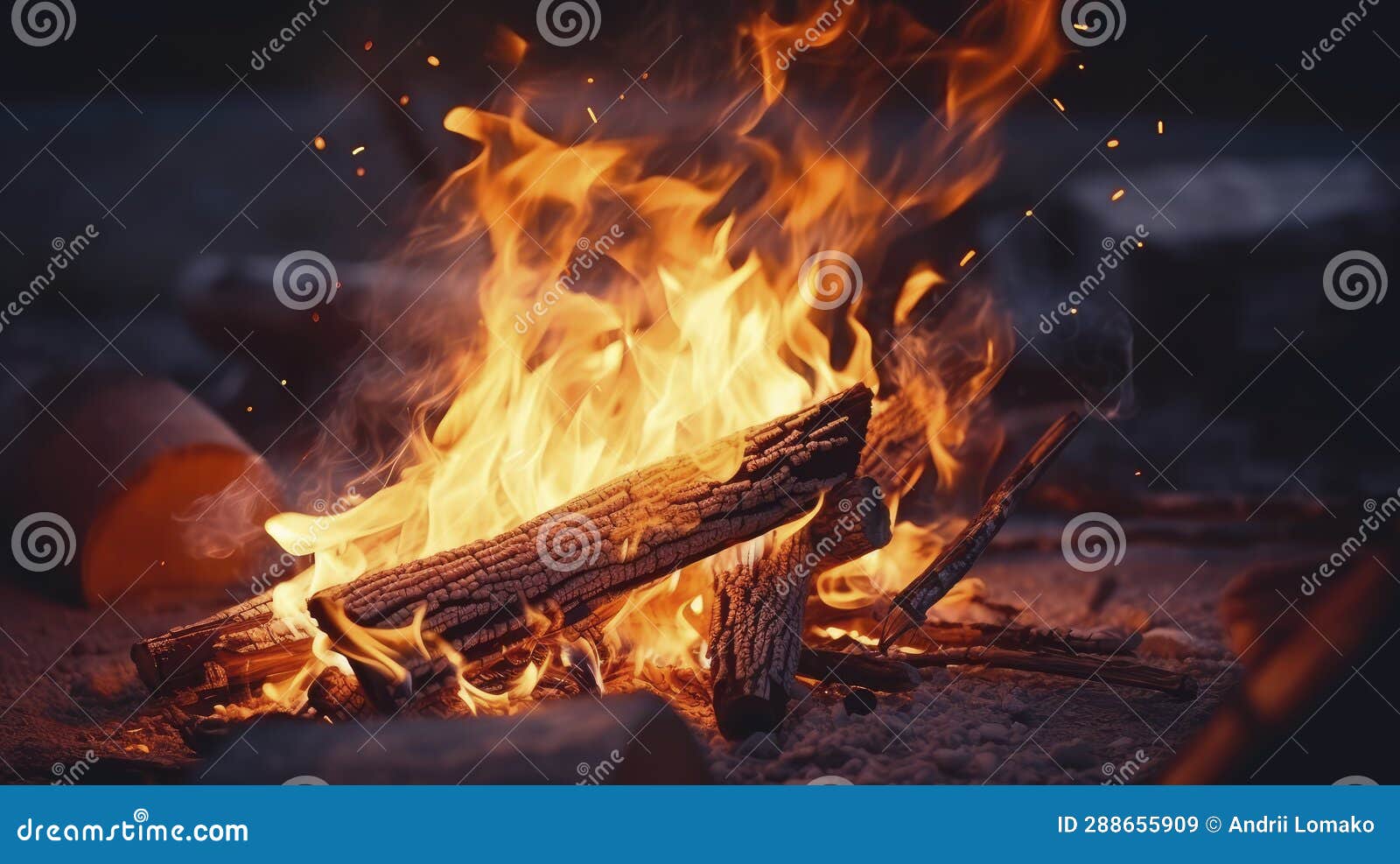 Intense Warmth: Unveiling the Intimate Details of a Closeup Camping ...