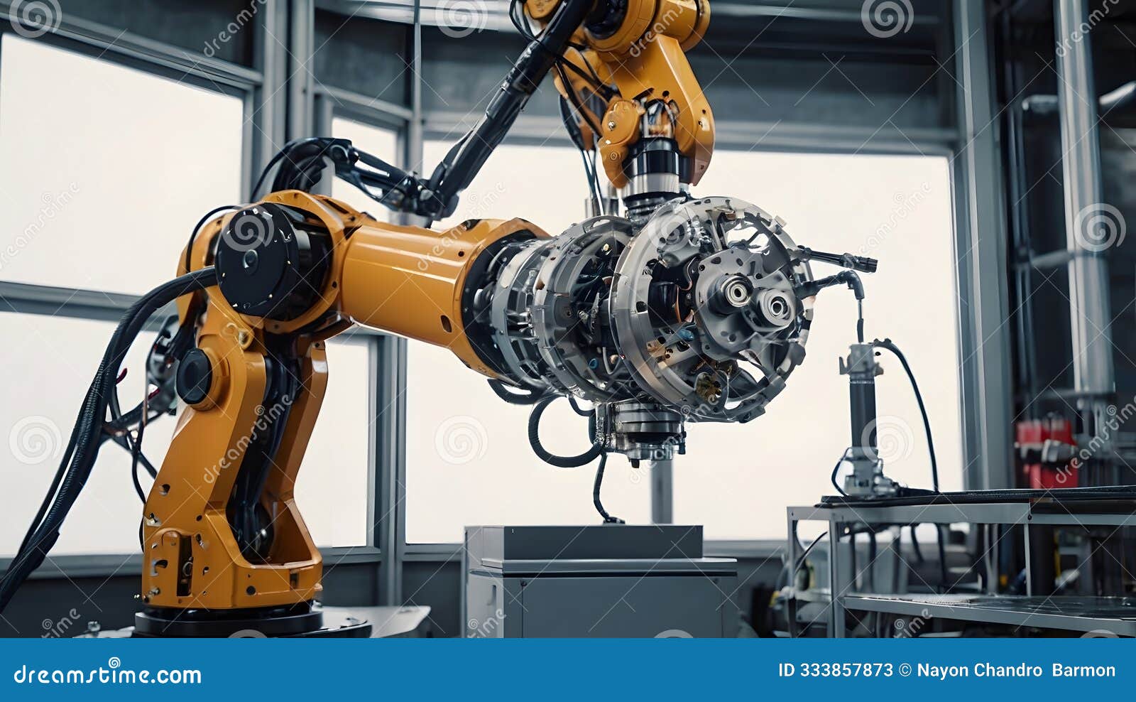 Modern Robotics Precision Arm for Industry. Stock Illustration ...
