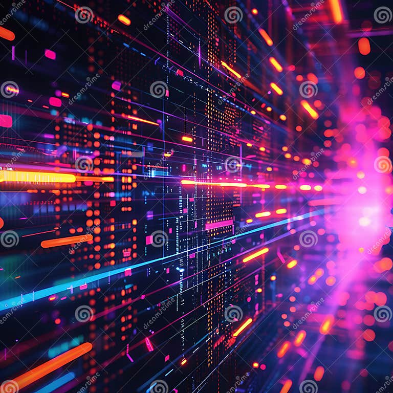 Graphic Representation of High-Volume Data Transfer in Artful Colors ...