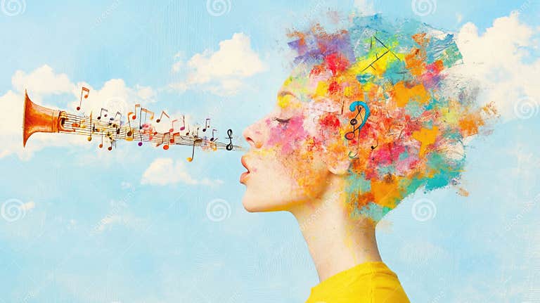 Visualizing Music Transforming Chaos into Musical Harmony Stock Photo ...