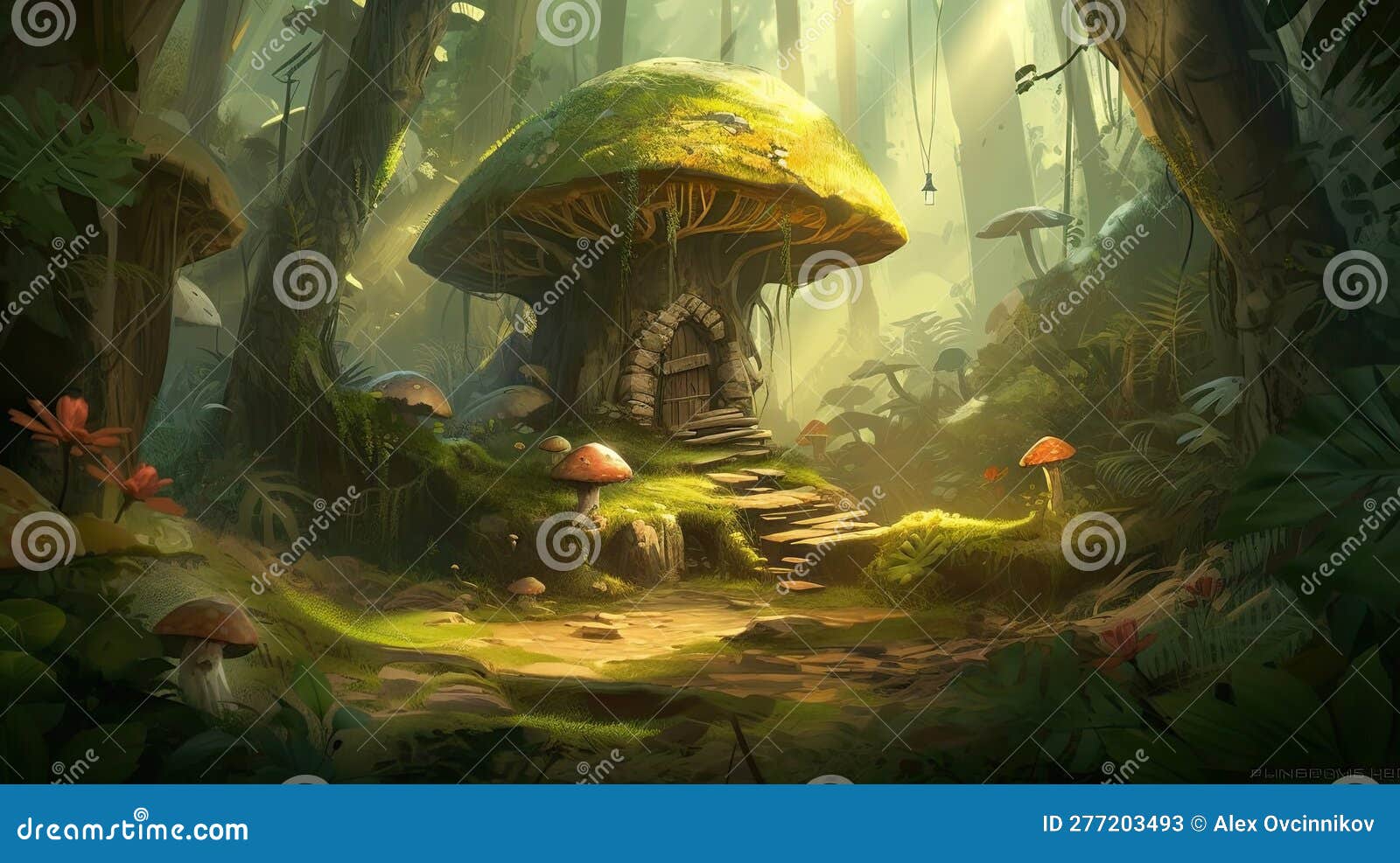 Discover the Hidden Forest Treasures in this Digital CG Artwork. Stock ...