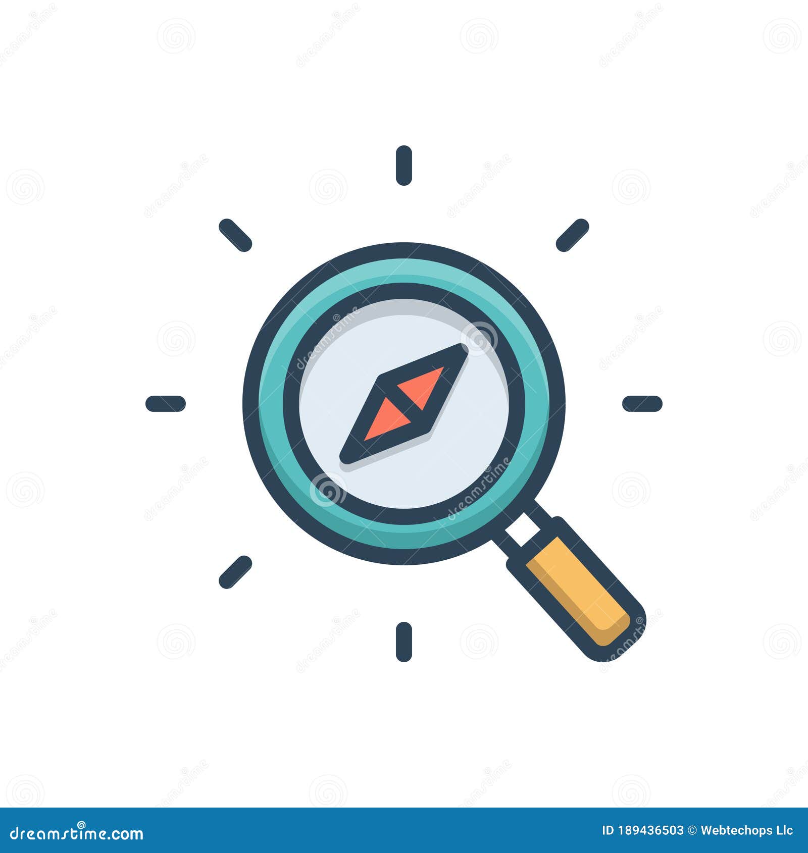 Color Illustration Icon for Discover, Compass and Search Stock Vector ...