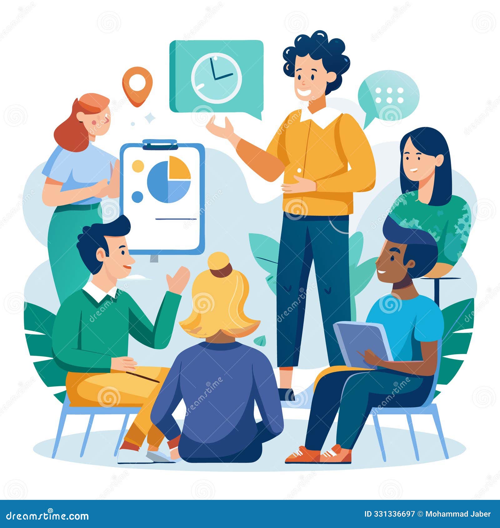 Effective Communication Banner Template Vector Illustration ...