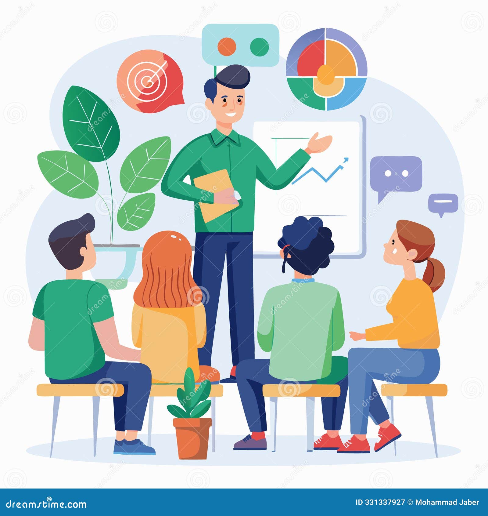 A Life Skills Coach Leading a Workshop on Effective Communication ...