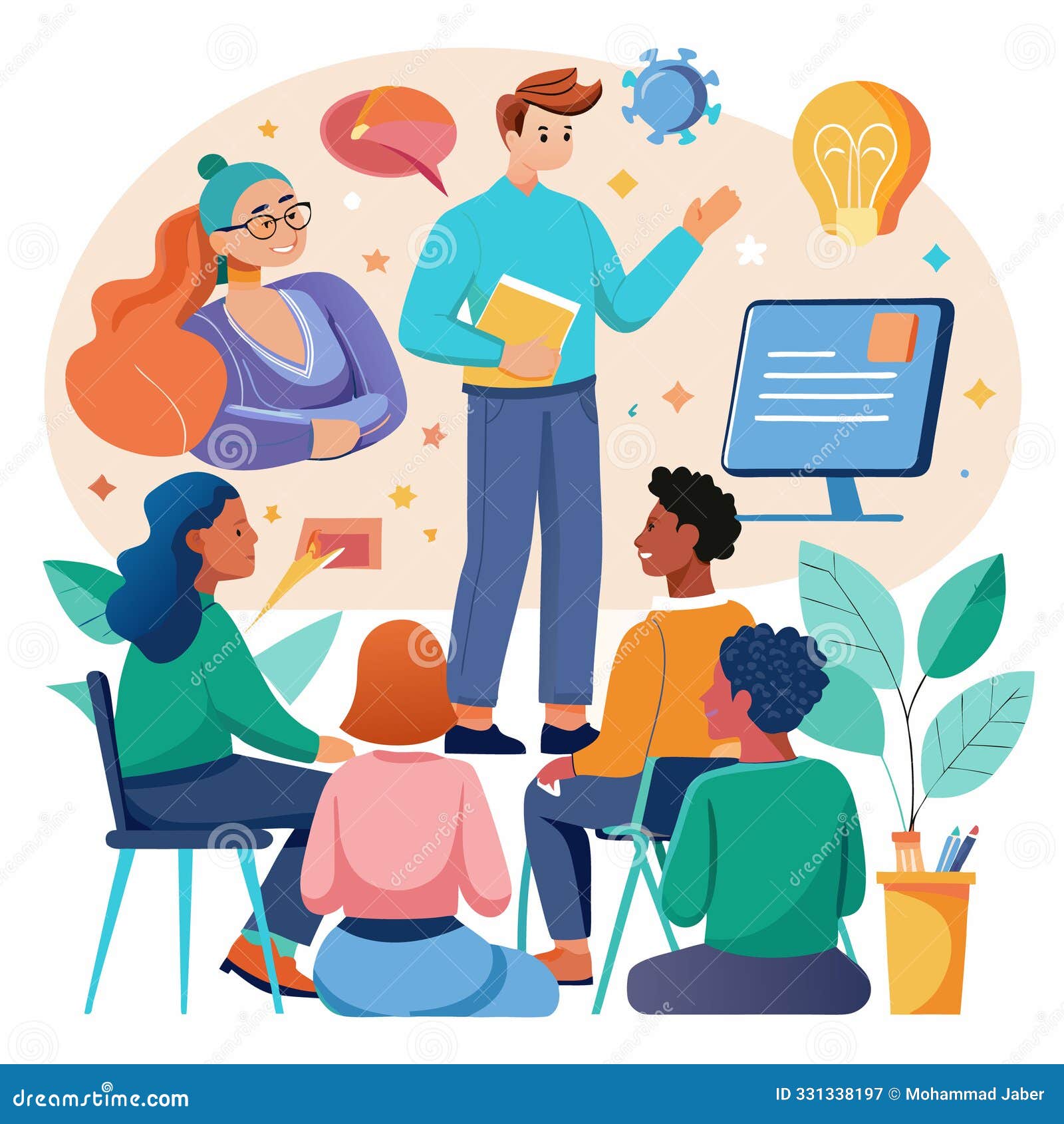 A Life Skills Coach Leading a Workshop on Effective Communication ...