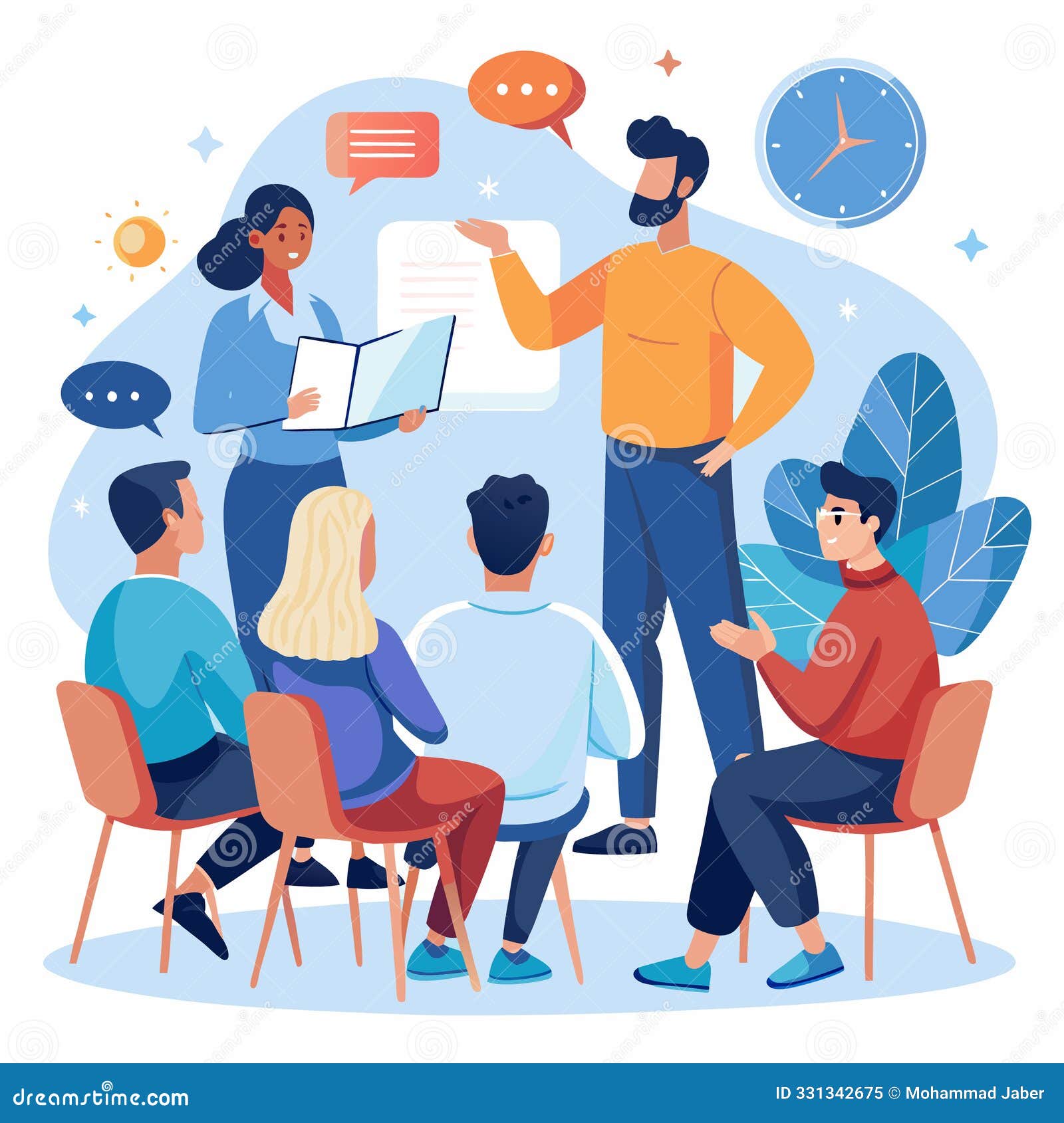 Educational Facilitation Skills Icon Cartoon Vector | CartoonDealer.com ...