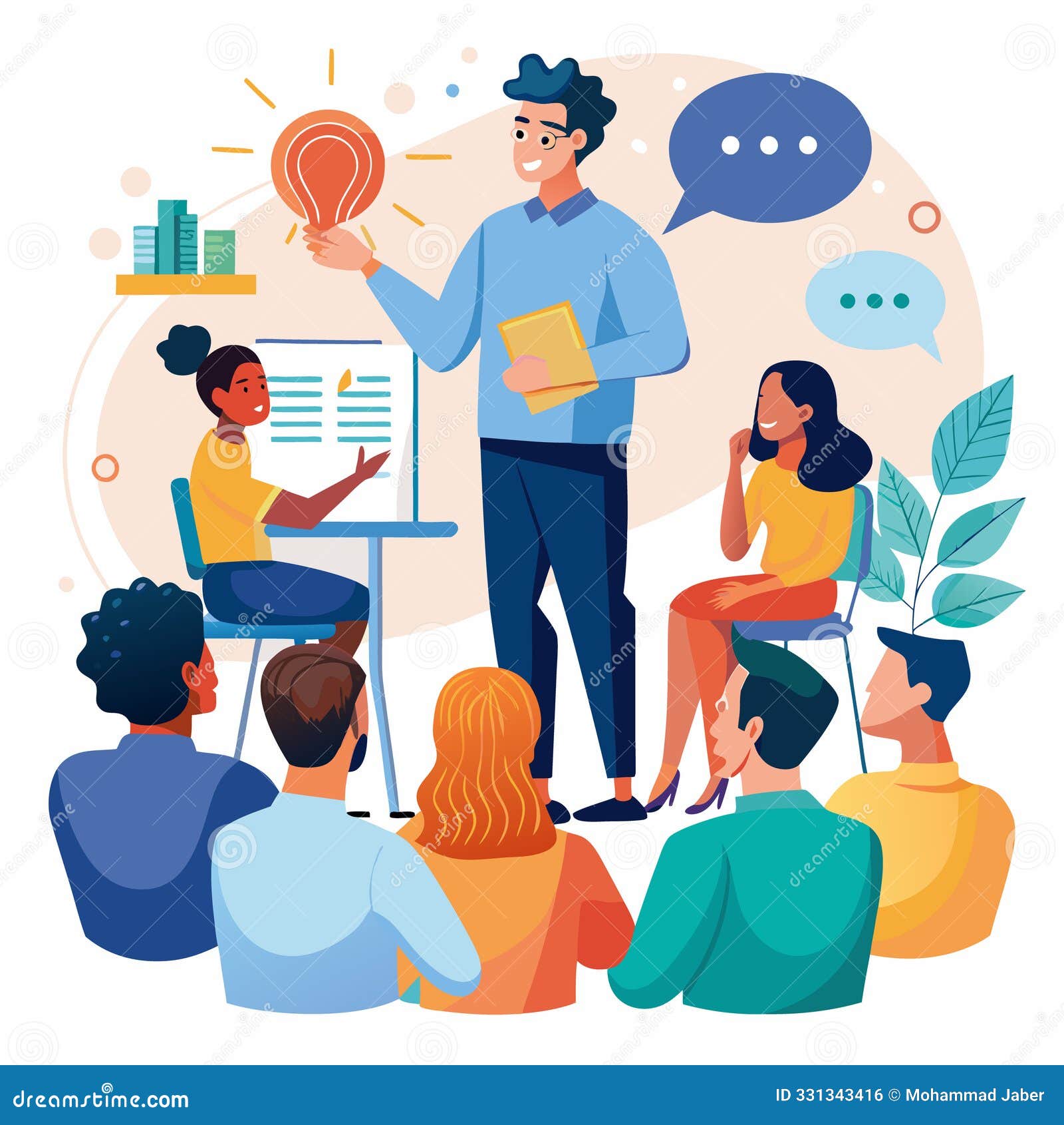 A Life Skills Coach Leading a Workshop on Effective Communication ...